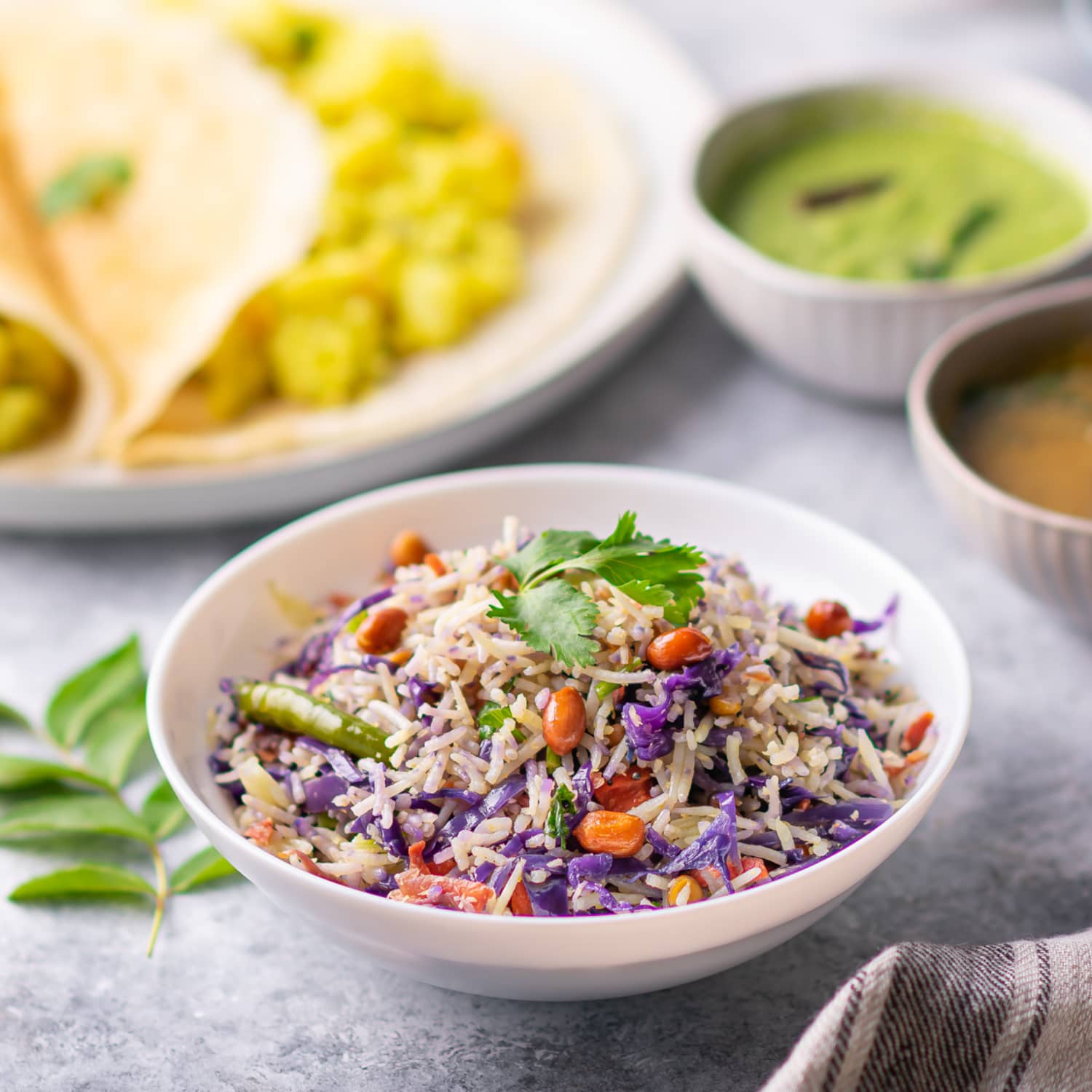 how to make indian cabbage rice