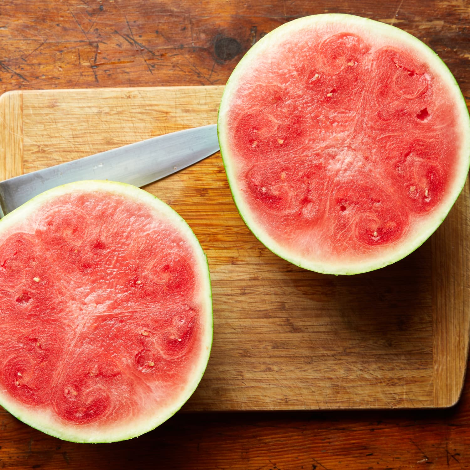 half sliced watermelon