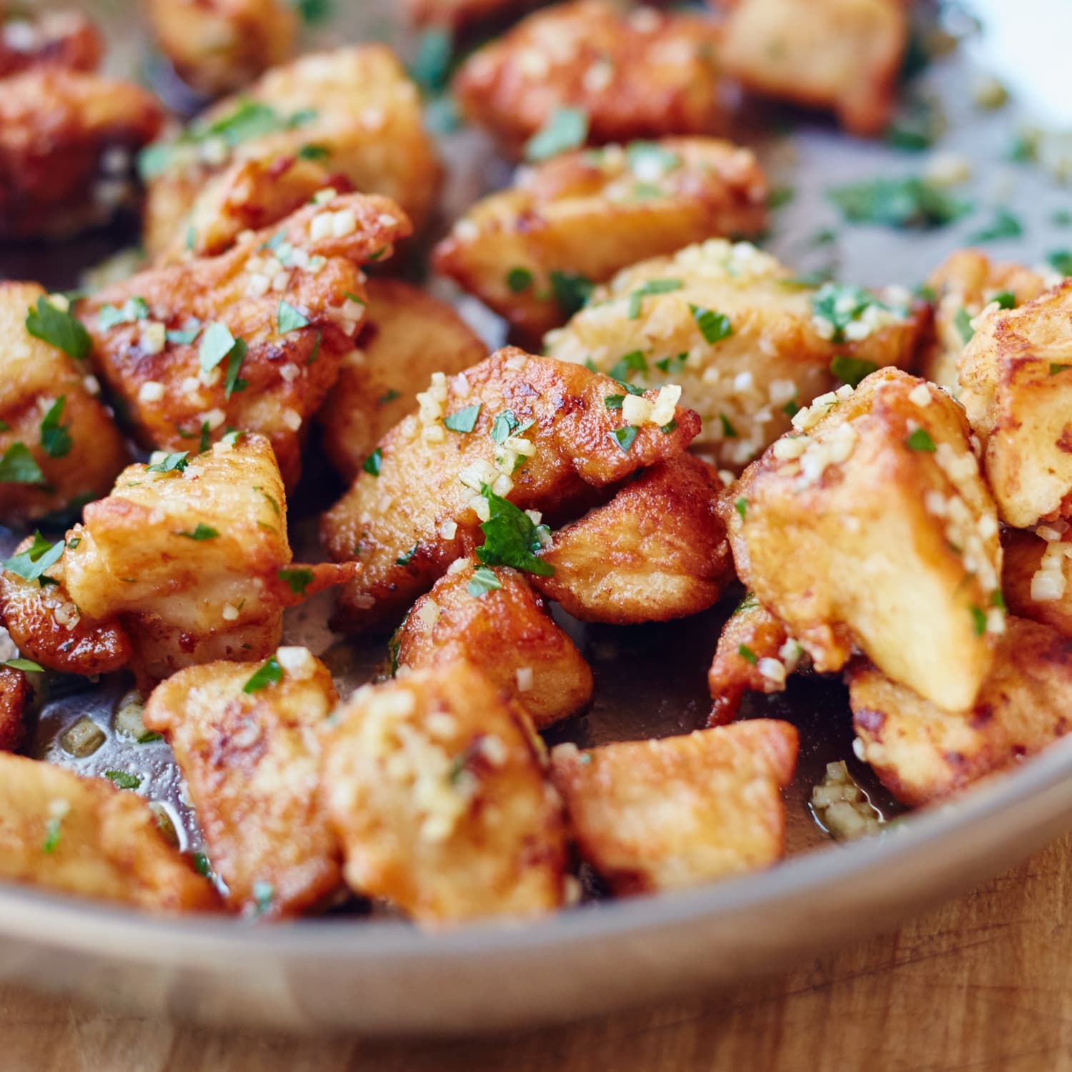 how to cook chicken breast chunks in a pan