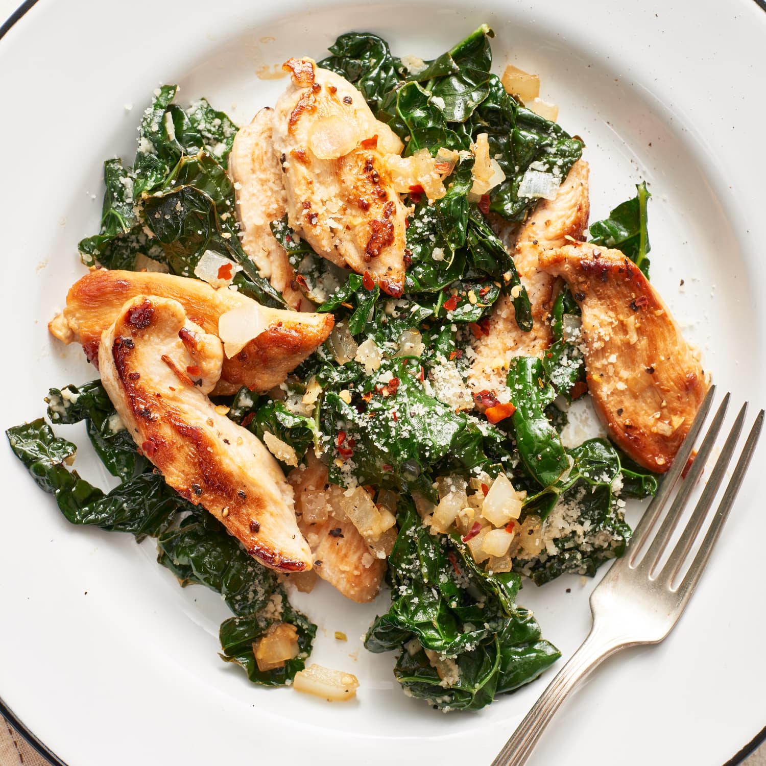 how to cook kale with chicken