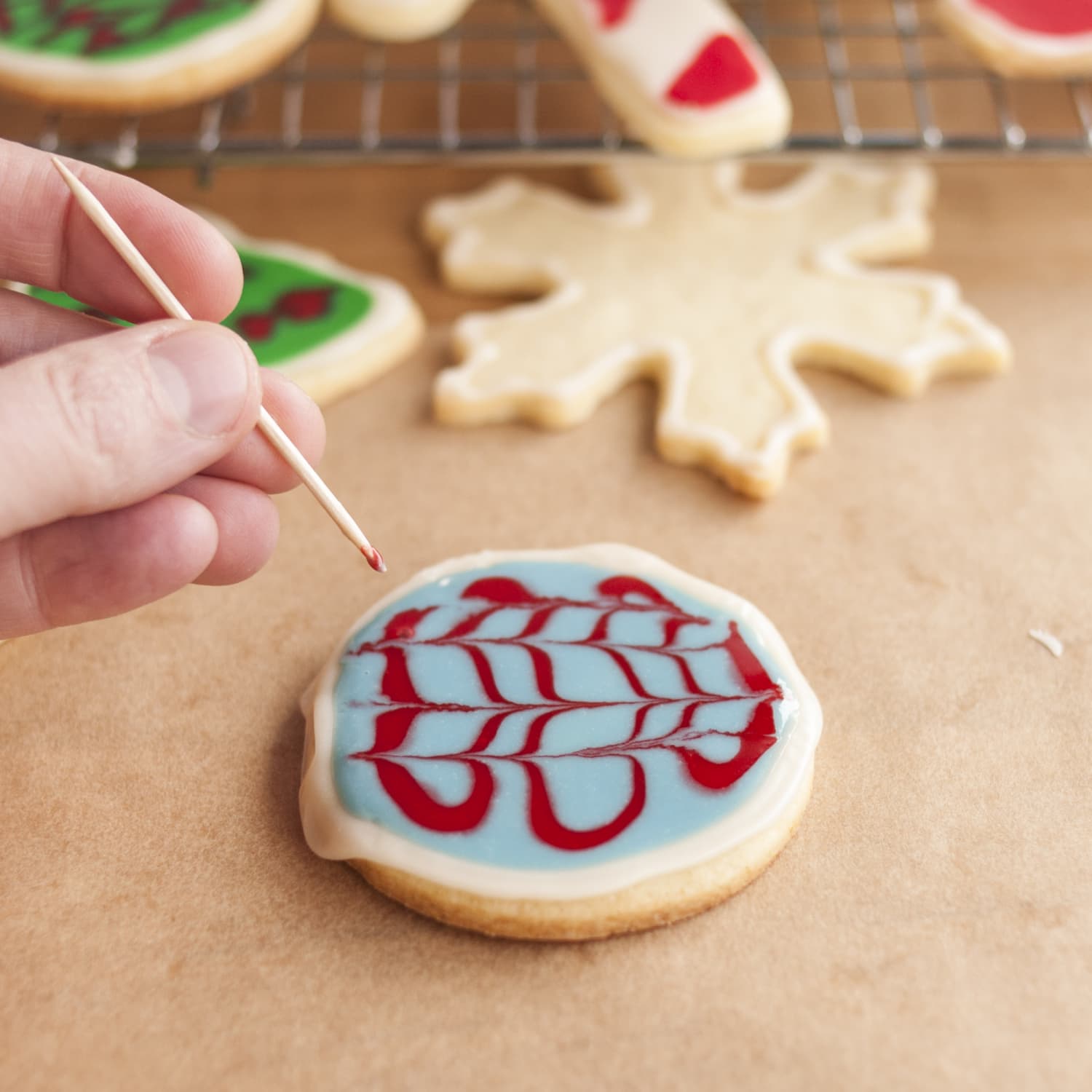 how to make marble icing