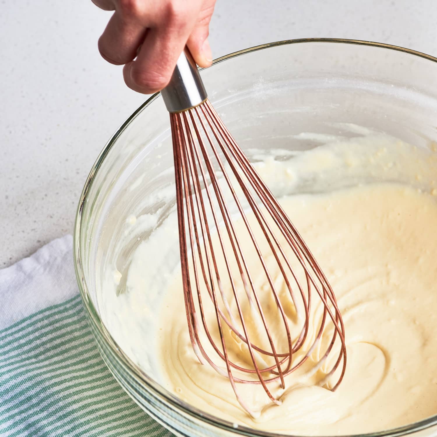 whisking with a fork