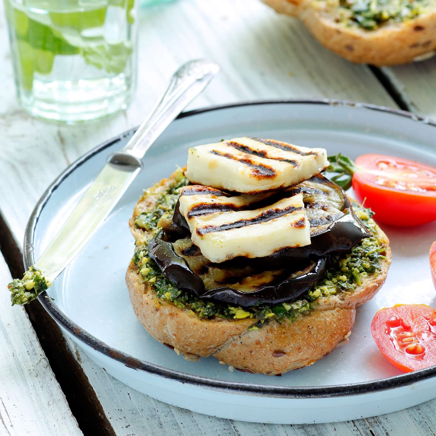 how to cook halloumi eggplant