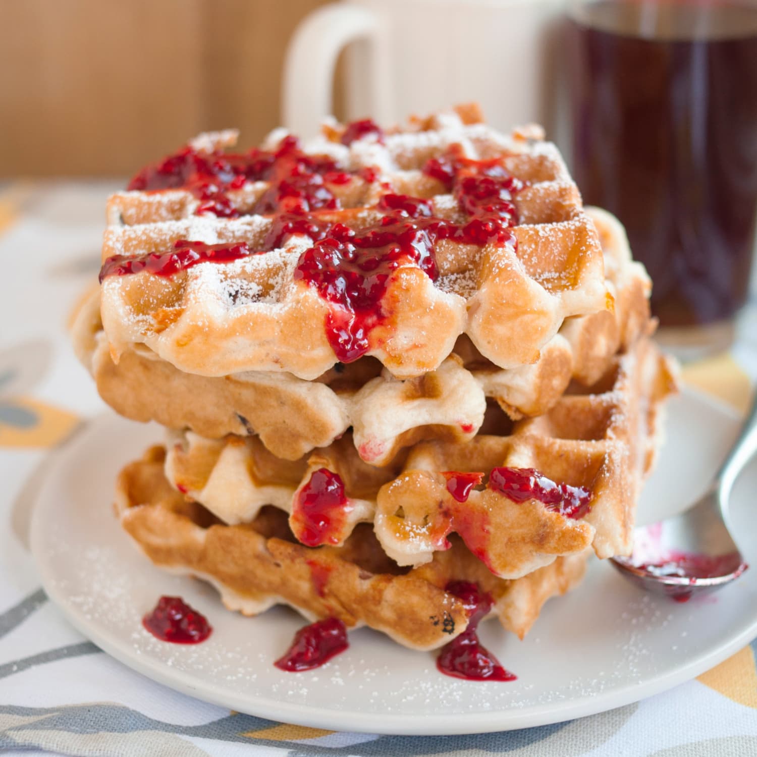 raspberry waffles