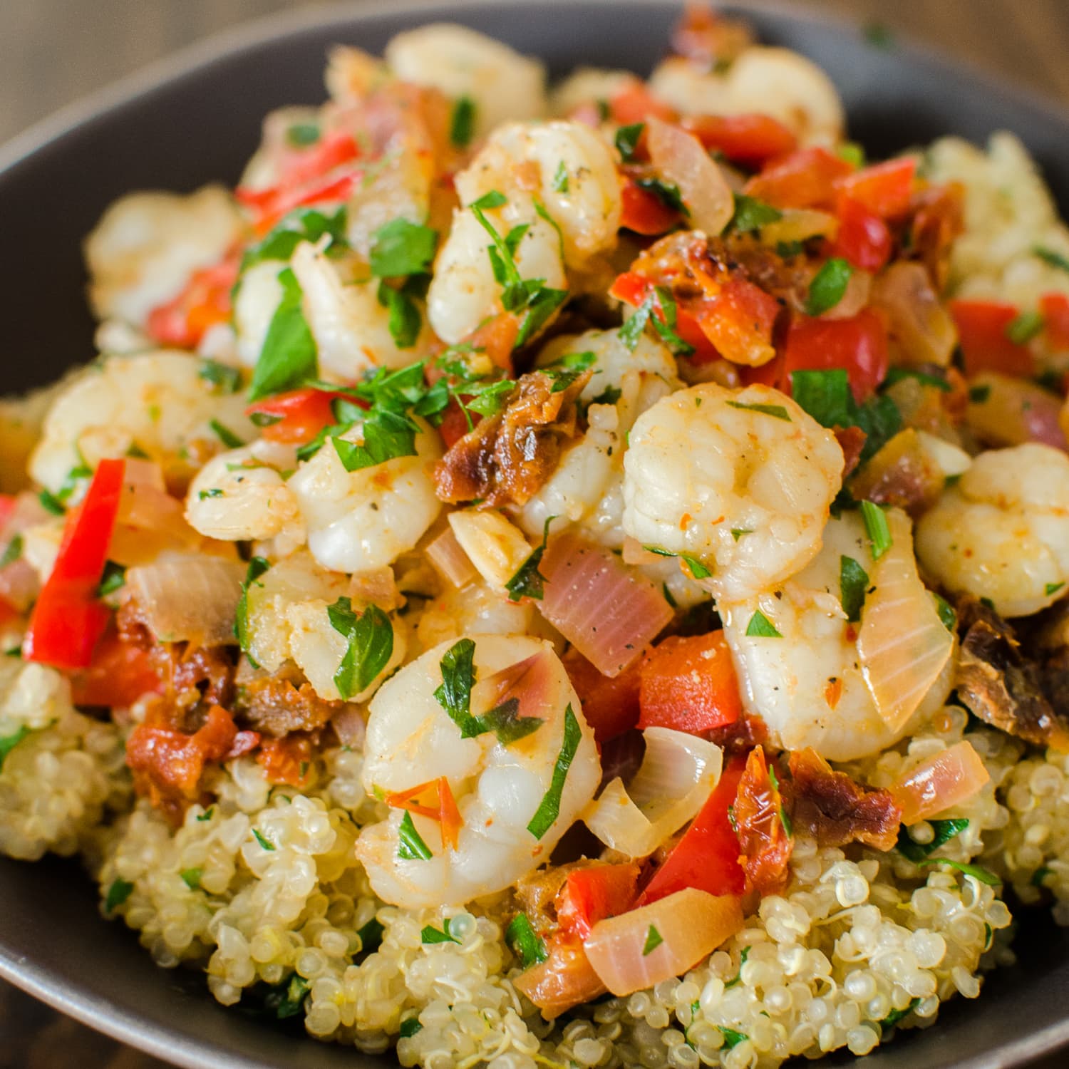 how to cook prawns with quinoa