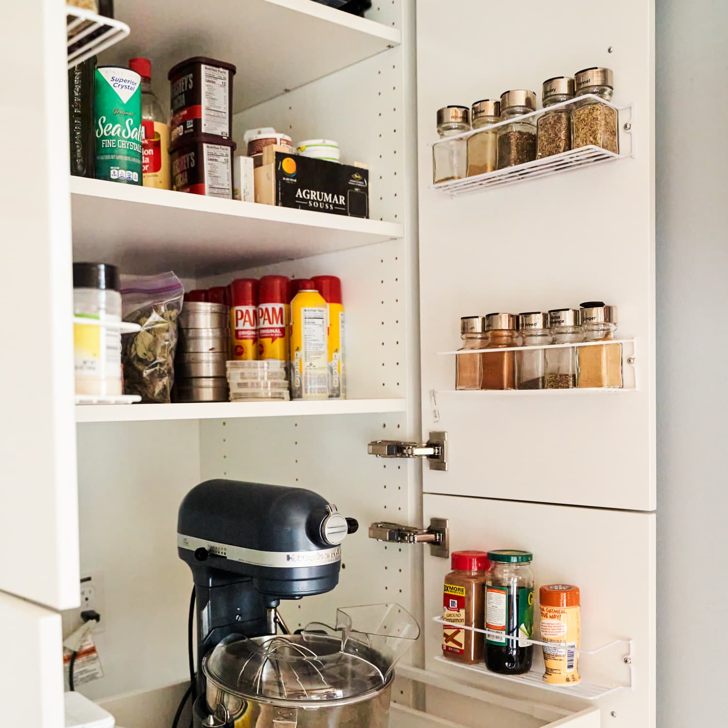 ROOMTEC 2 Tier Pull Out Cabinet Organizer Slide Out Cabinet Shelves