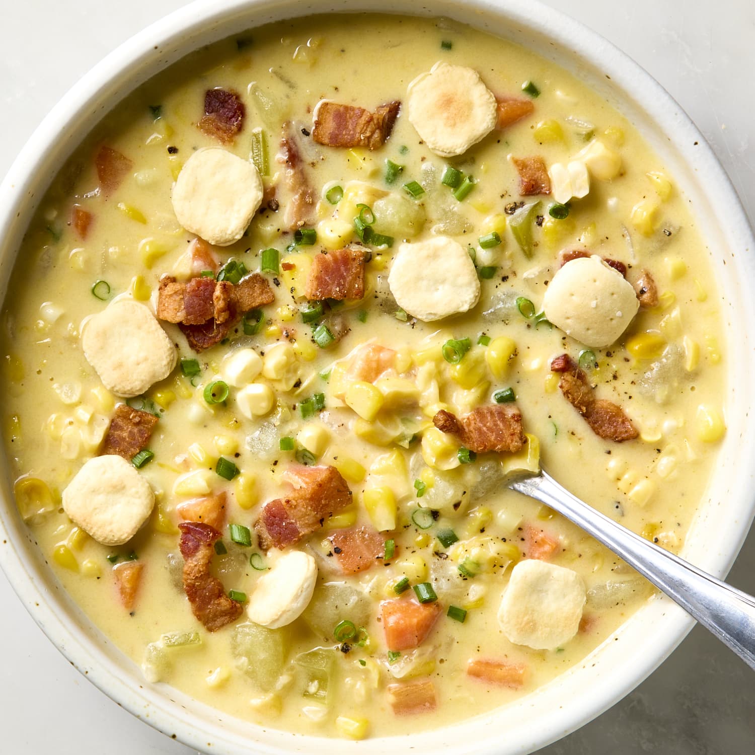 Creamy Corn Chowder Soup Creamy Corn Chowder With Fresh Corn, Bacon