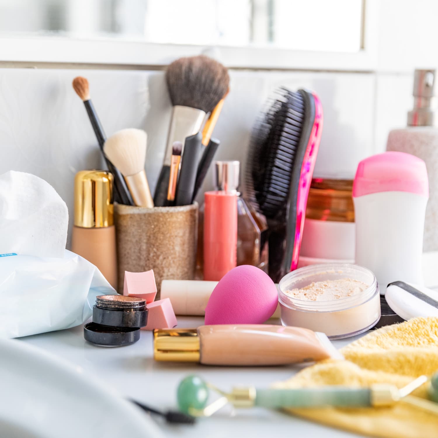 makeup brush holder ceramic