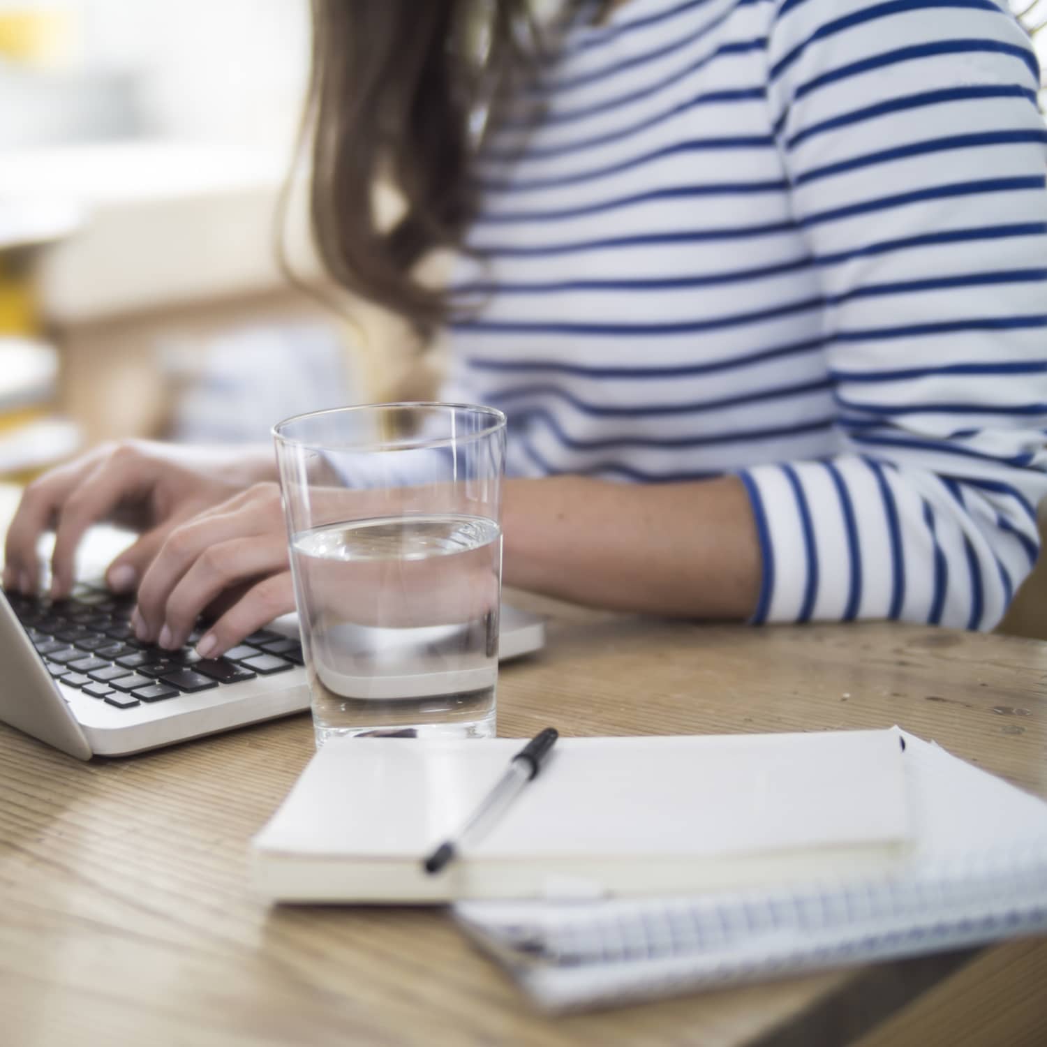 drinking water at work