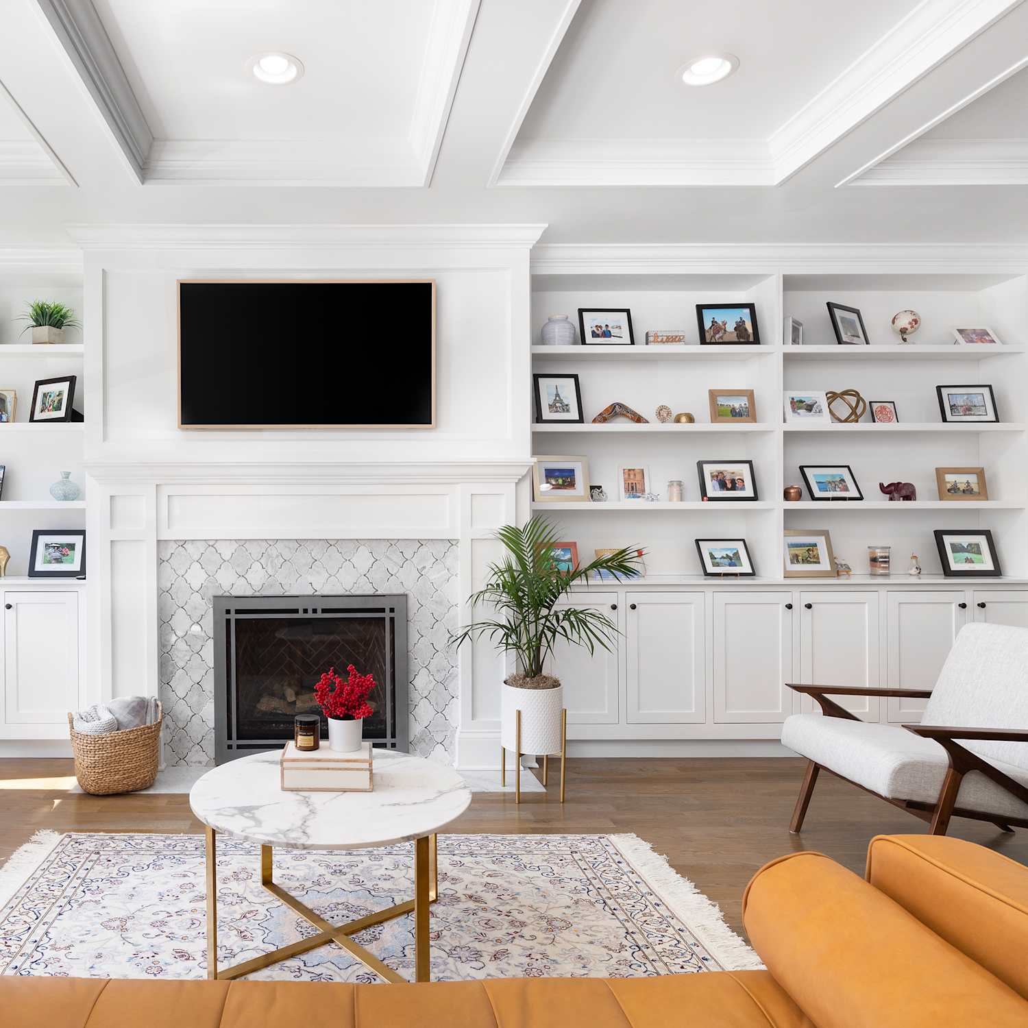 Traditional Living Room Coffered Ceilings 36 Stylish And Timeless