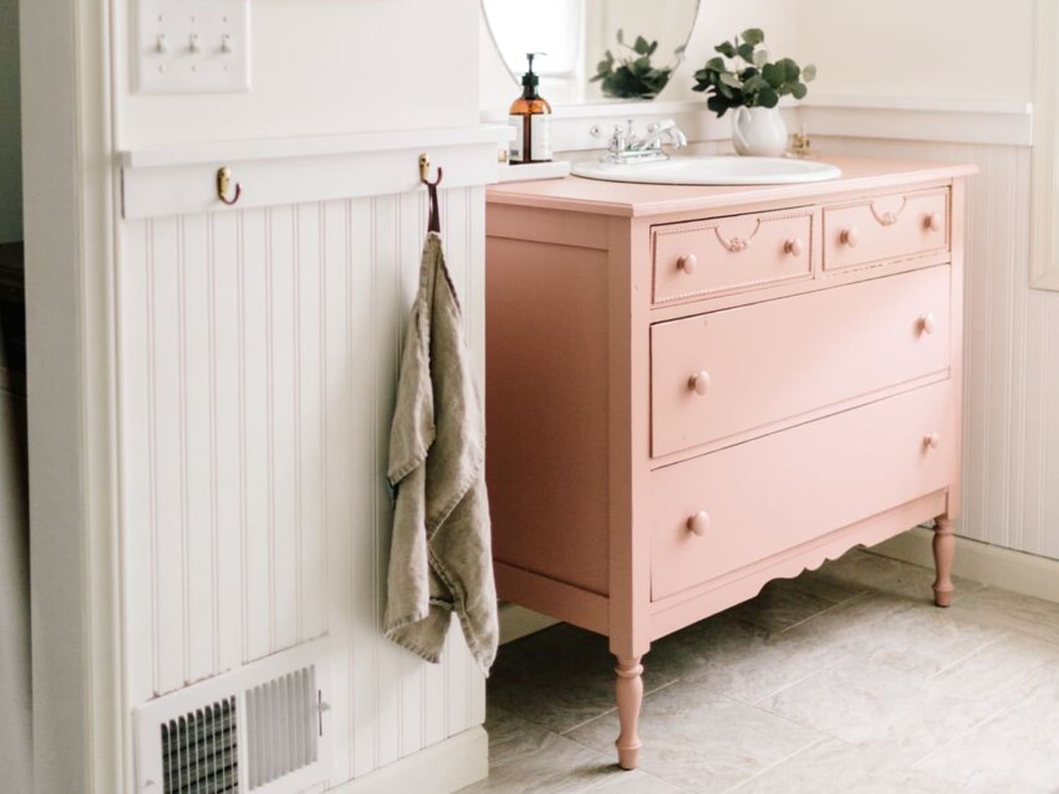 small antique vanity unit