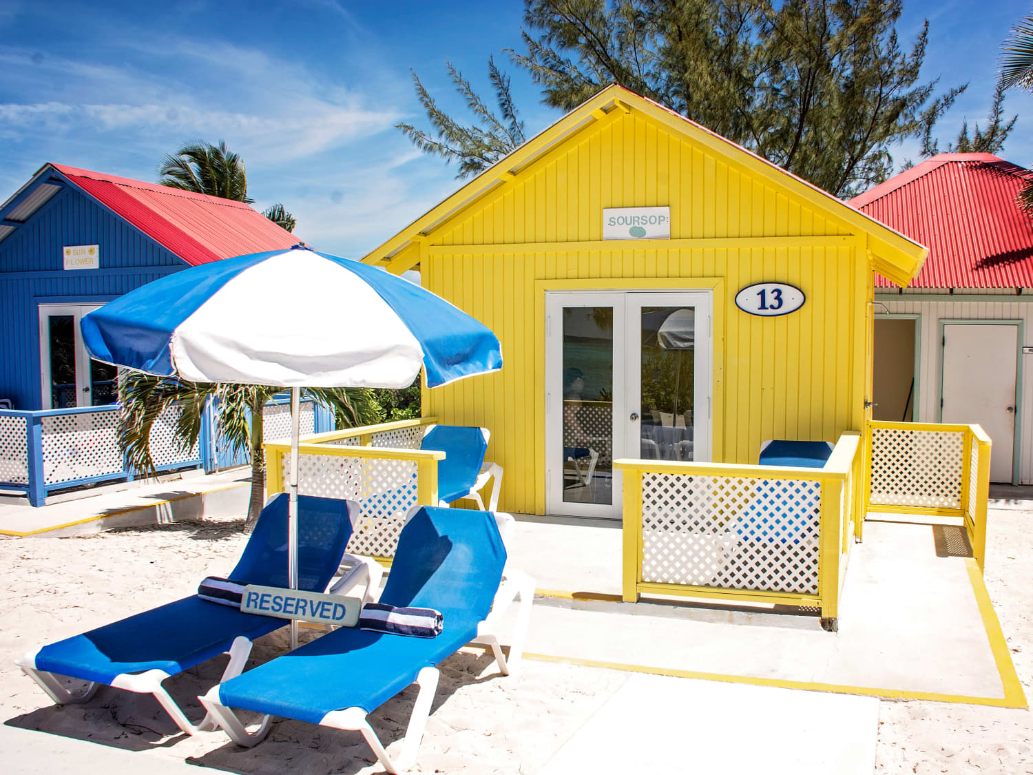 Colorful Beach Cabanas