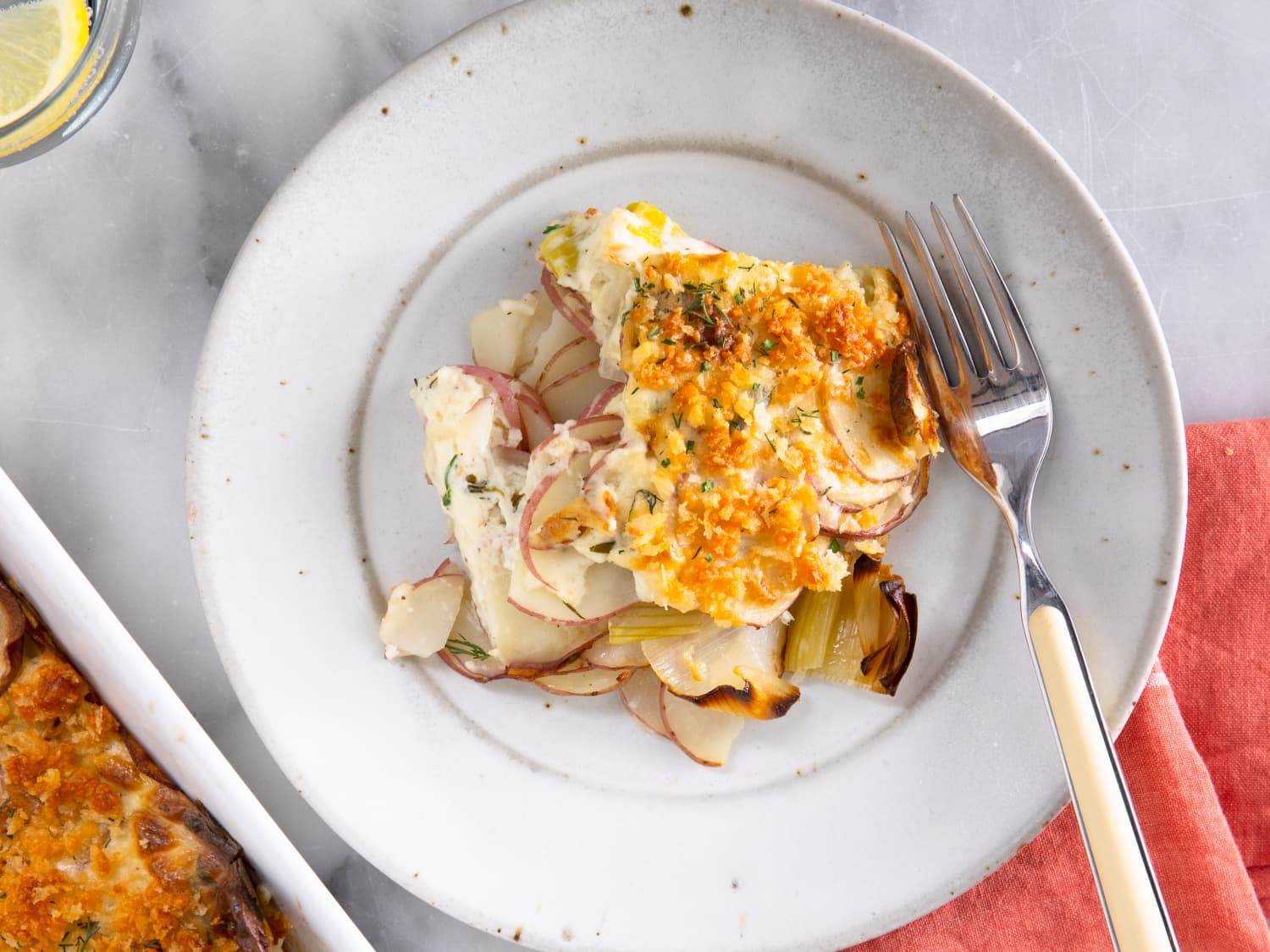 how to bake leek gratin