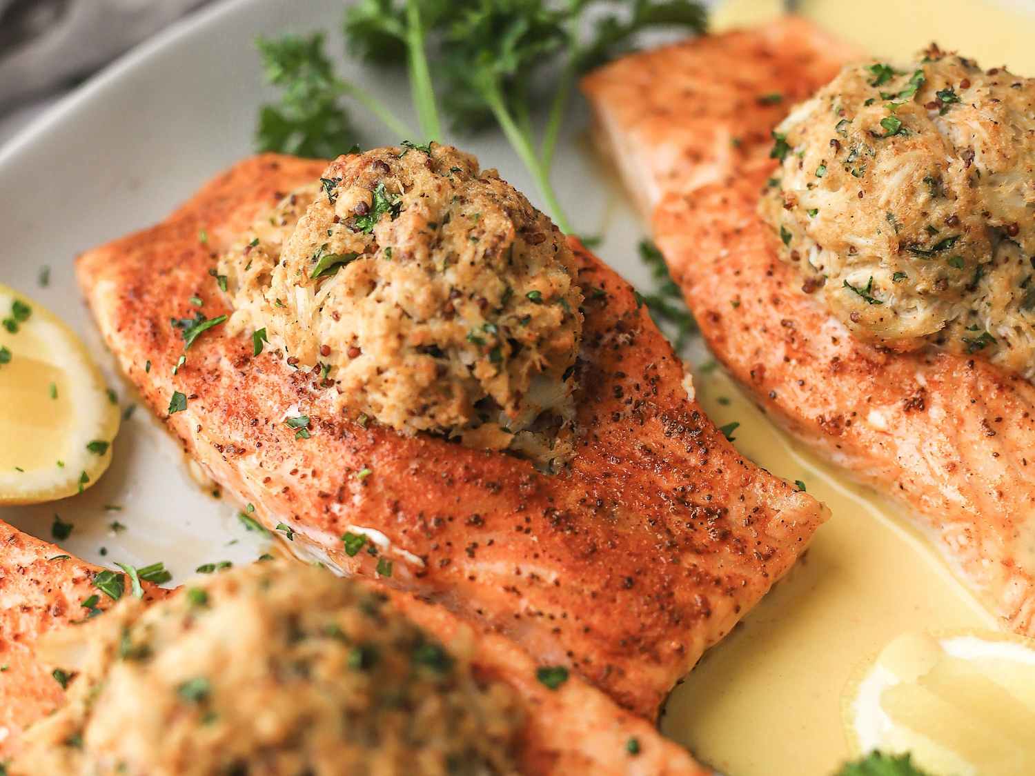 how to cook crab meat stuffed salmon