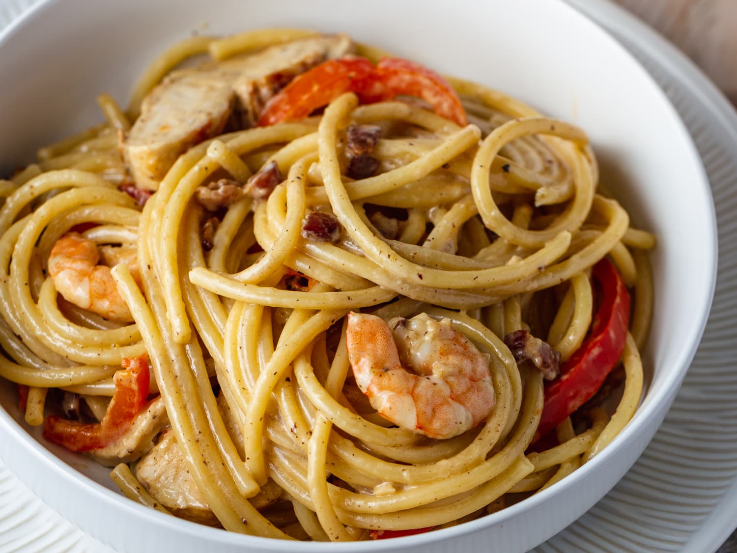 how to cook carbonara pasta with shrimp