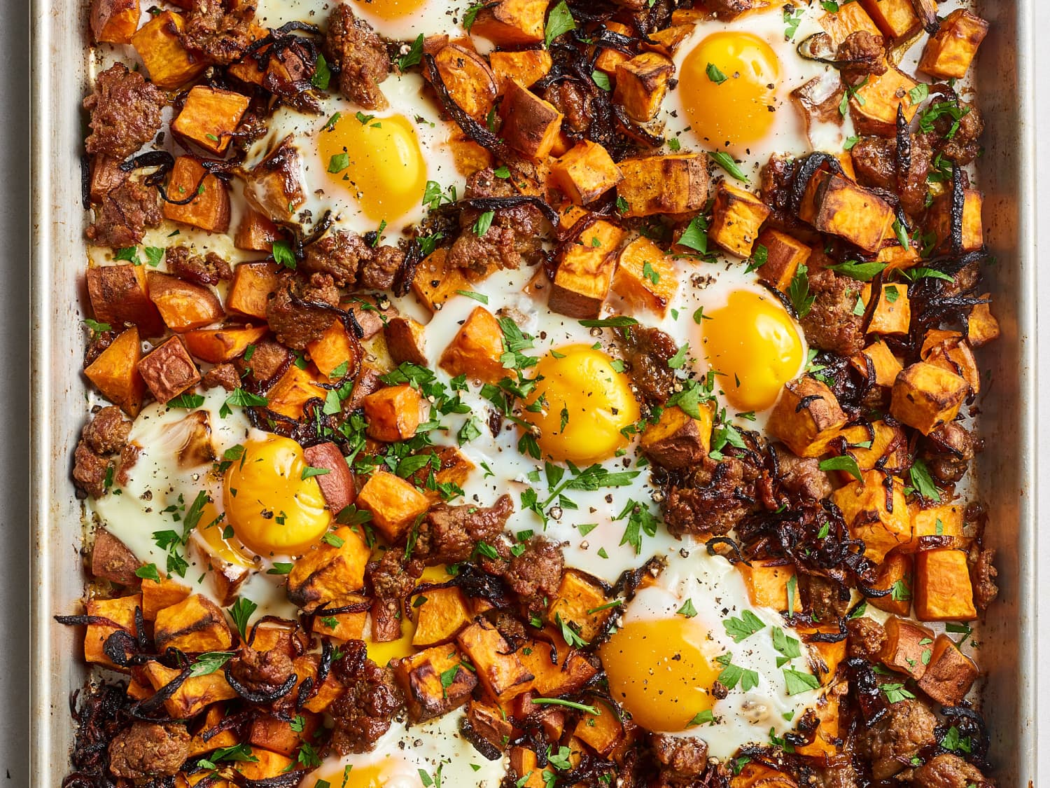 how to make potatoes eggs and onions