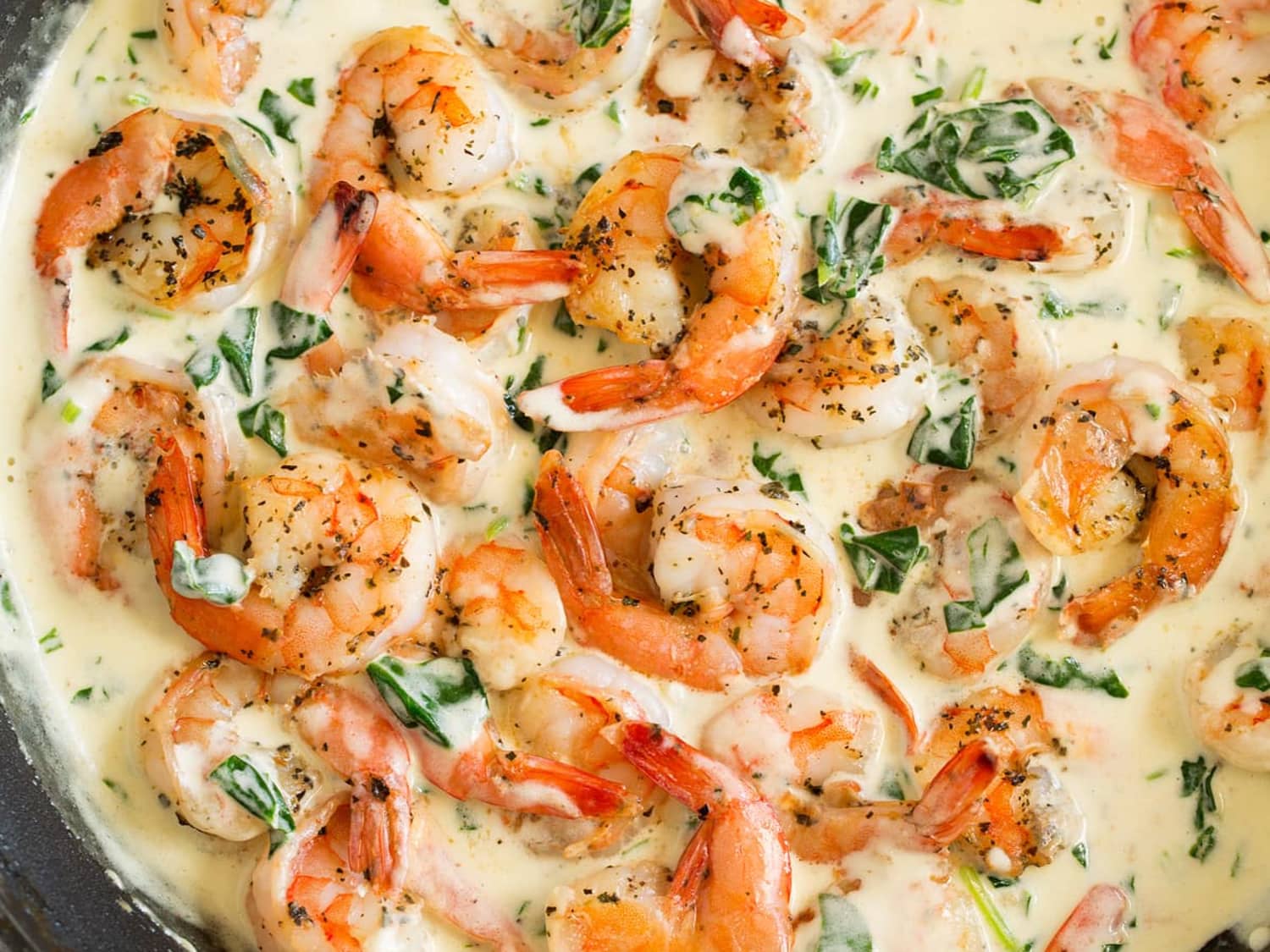 how to cook prawns spinach