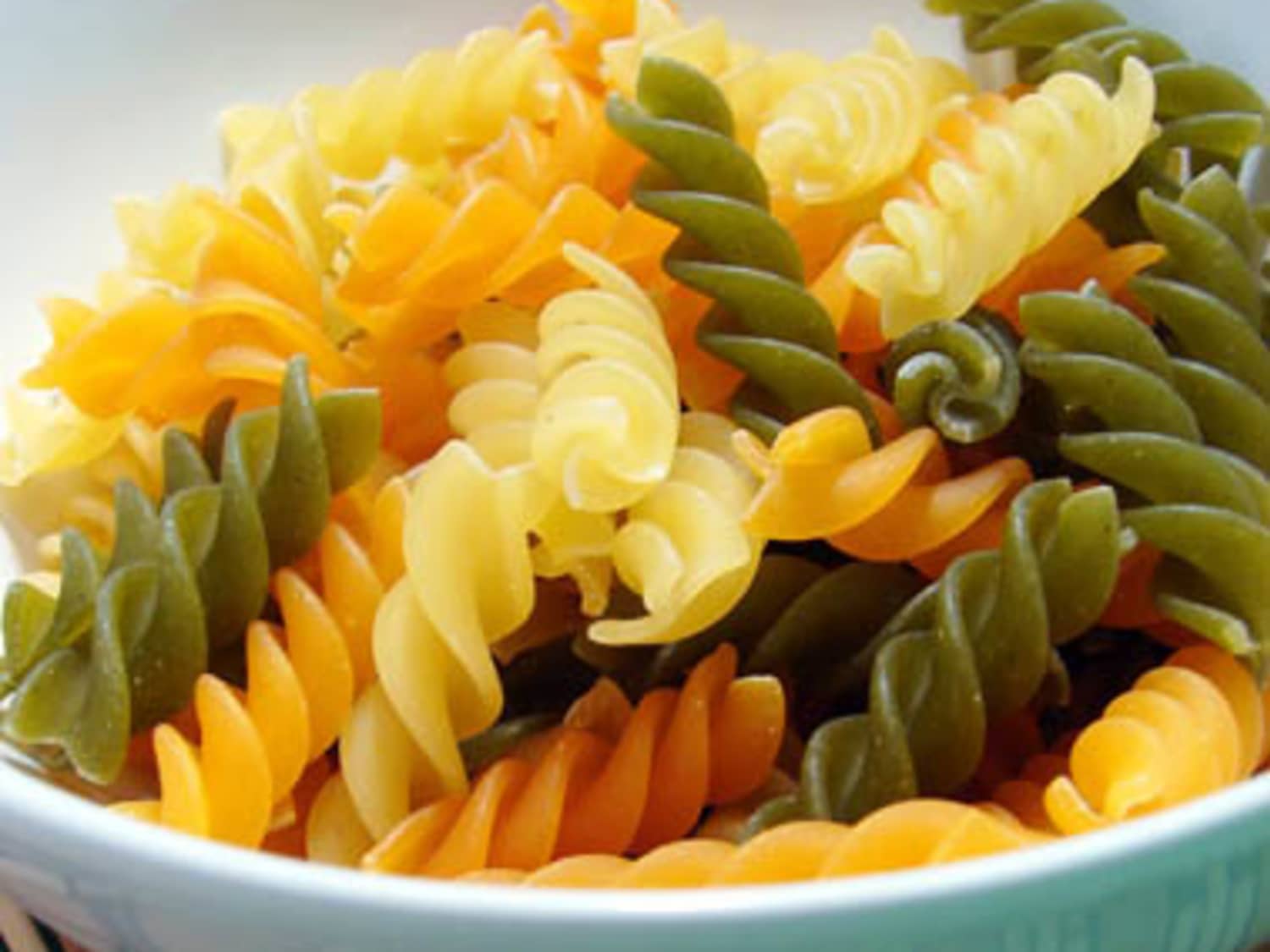 multicoloured pasta