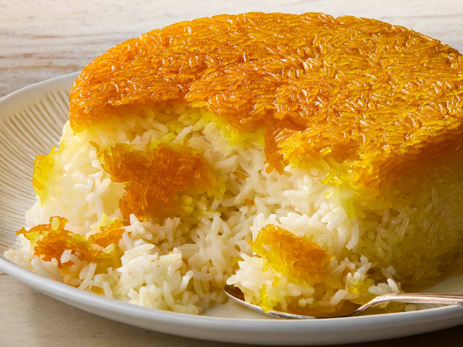 Iranian Food Rice Persian Rice With Dried Broad Beans & Tumeric