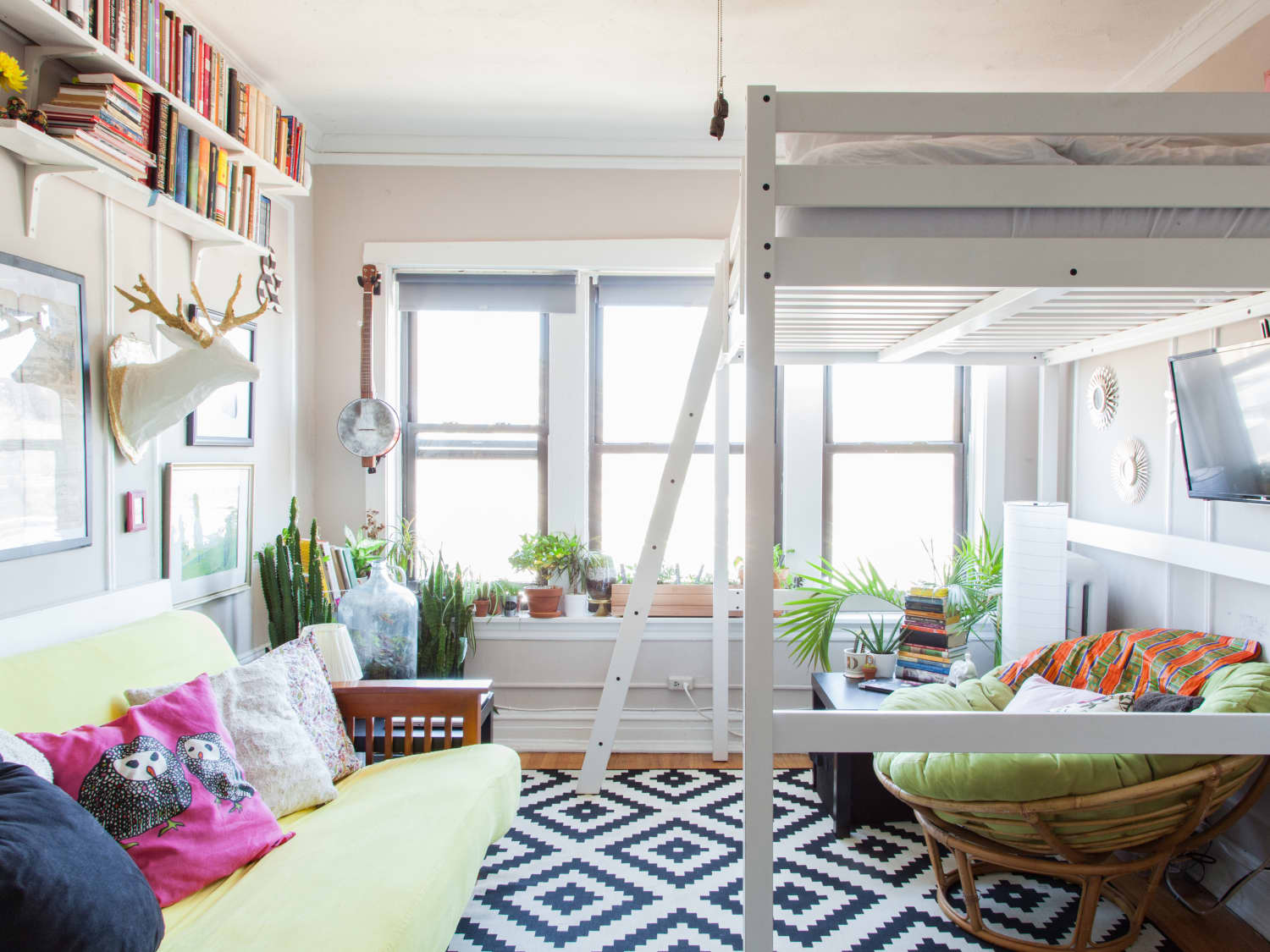 Loft Bed For 8 Foot Ceiling - Bed With Built In Closet