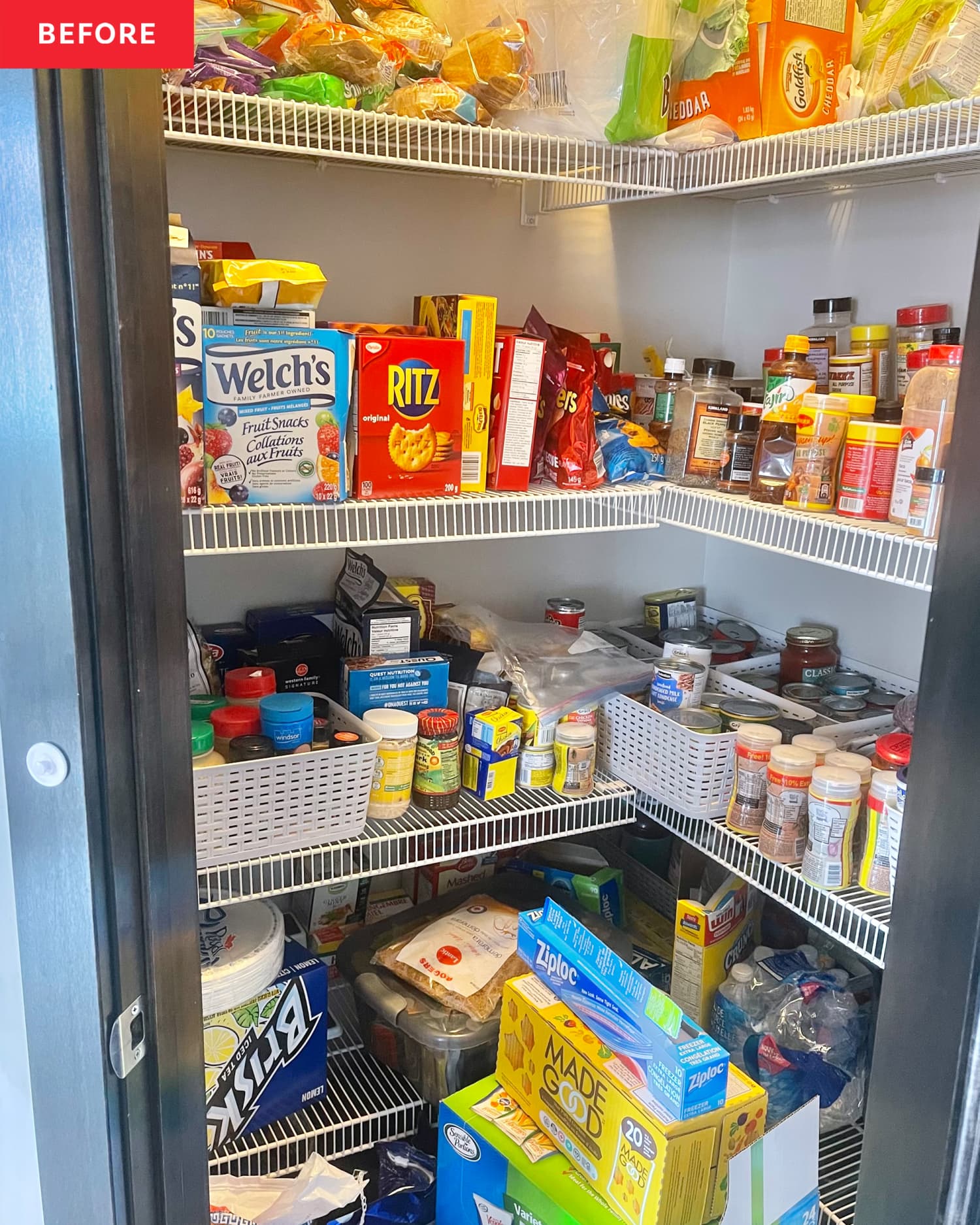 Before & After: This Cluttered Pantry Gets a New Life with Just $100 ...