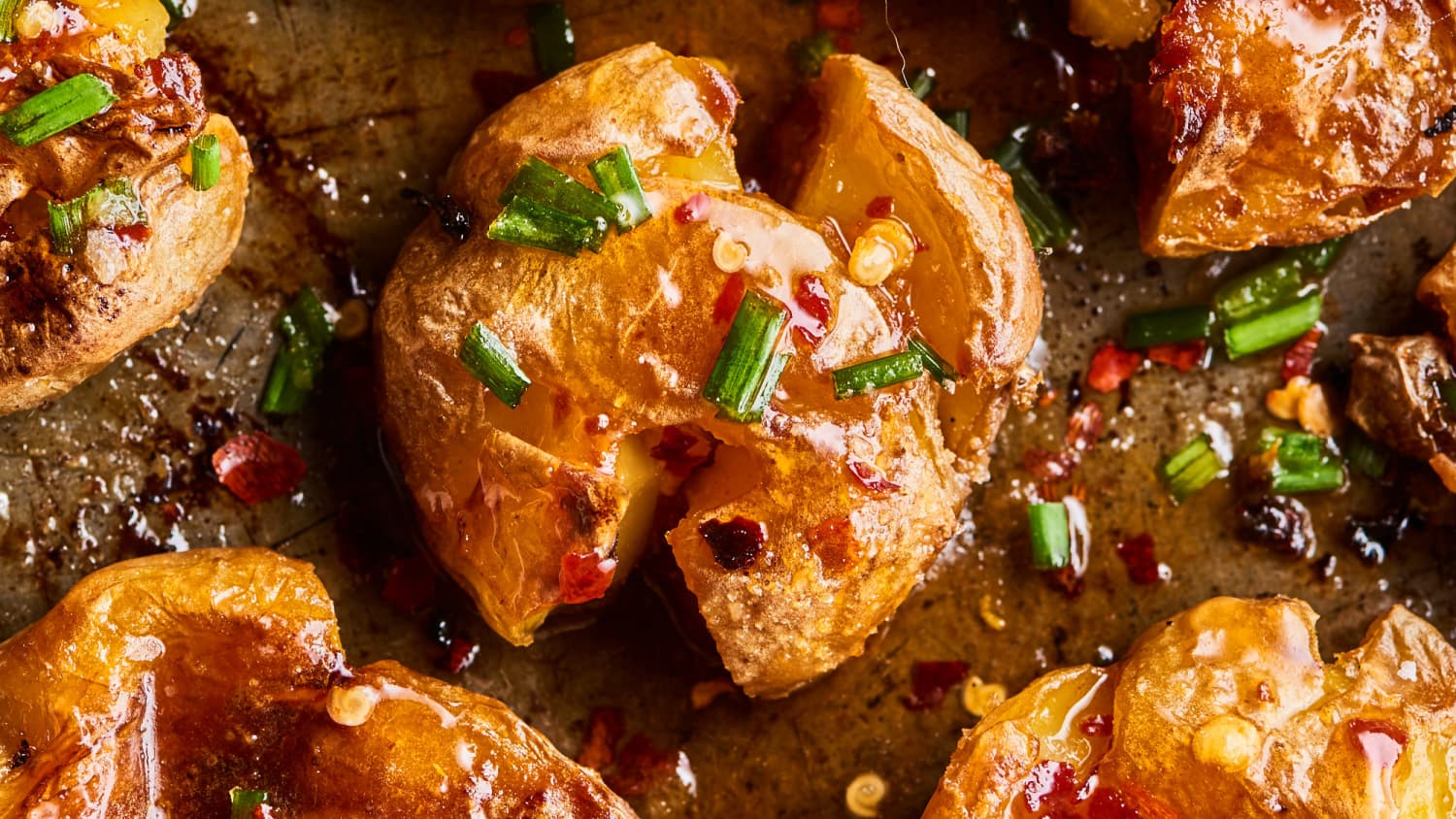 Hot Honey Butter Smashed Potatoes | Recipe Cart | Recipe Cart