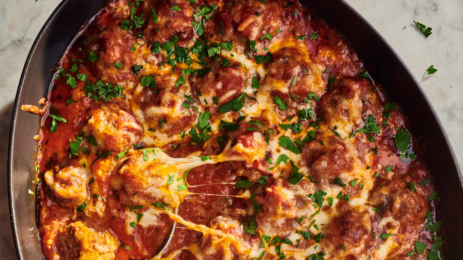 Cheesy Meatball Casserole | Recipe Cart | Recipe Cart