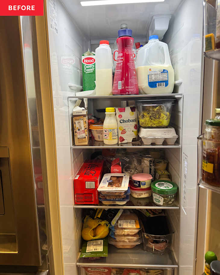 overflowing refrigerator