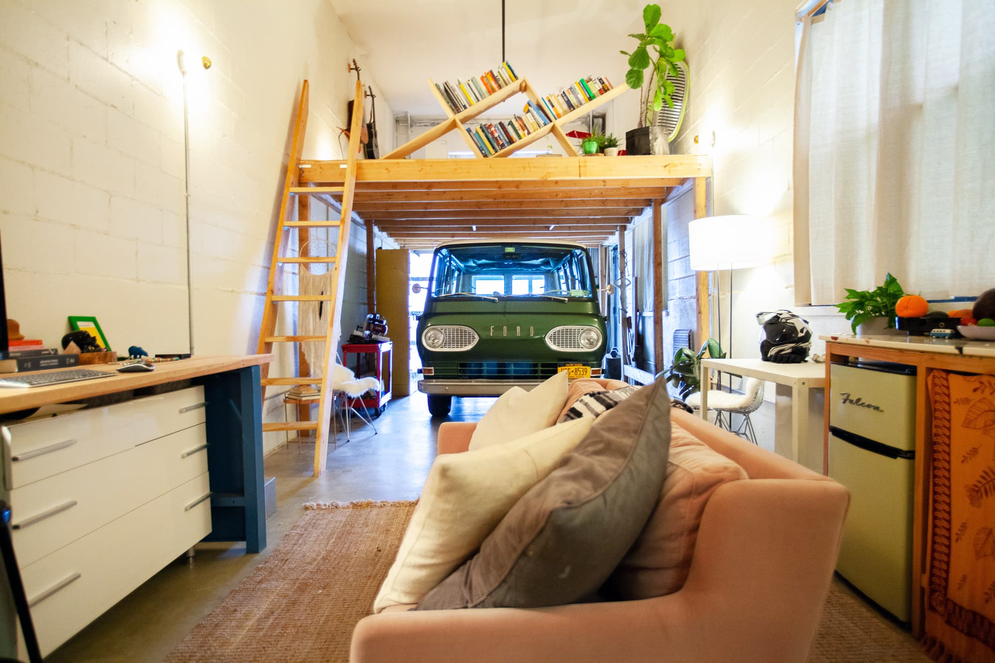Van Living Handmade Studio Apartment Brooklyn Tour | Apartment Therapy
