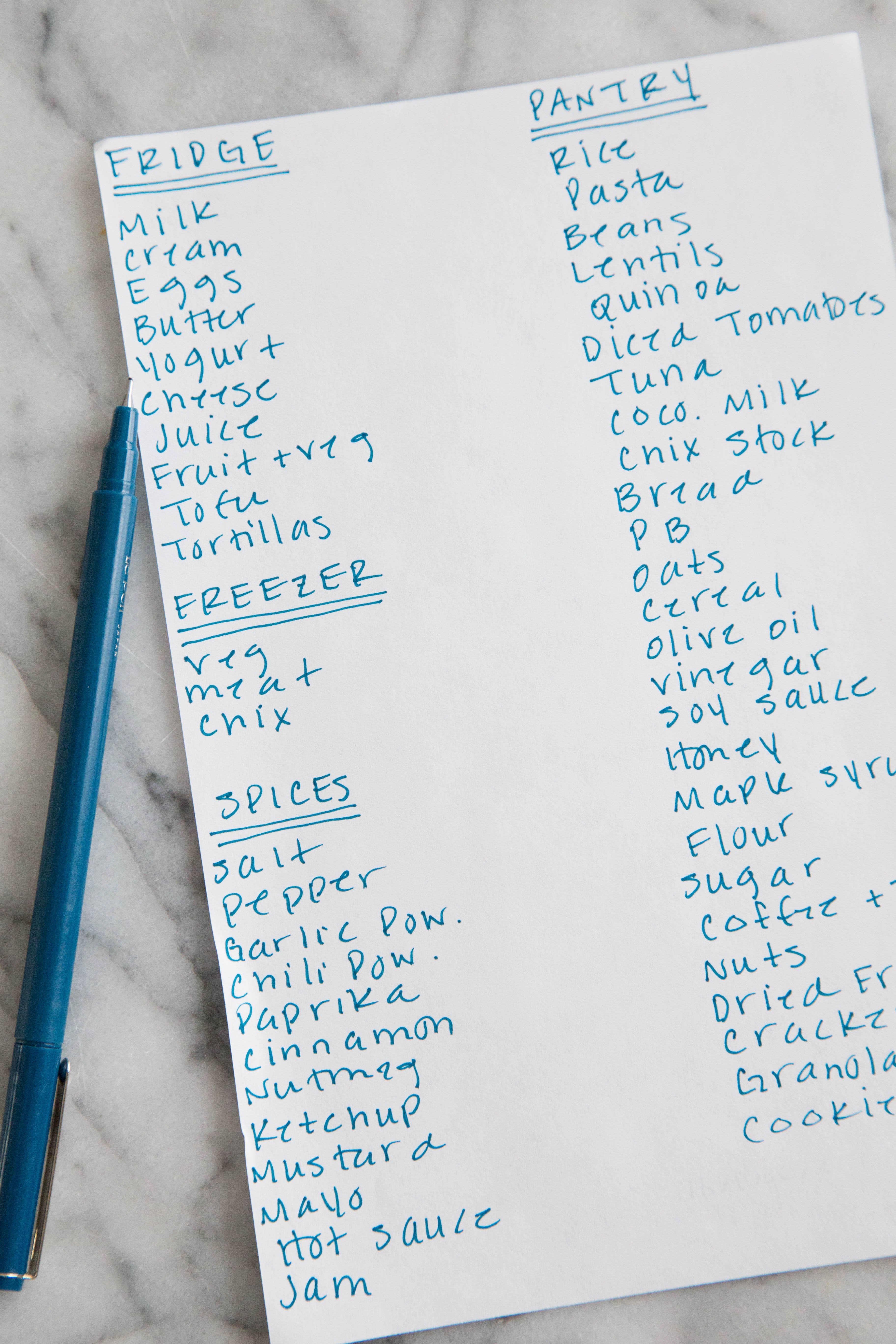 Swirlster First Basic Grocery List