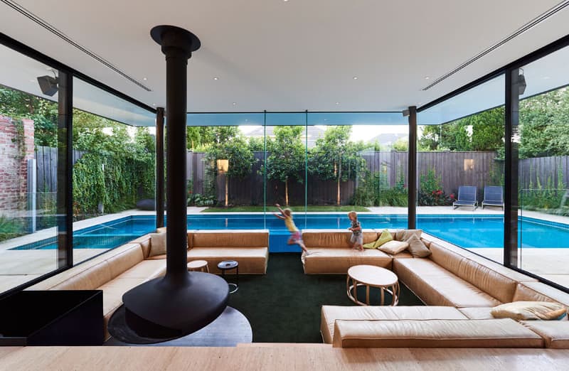 Swimming Pool Living Room Wit