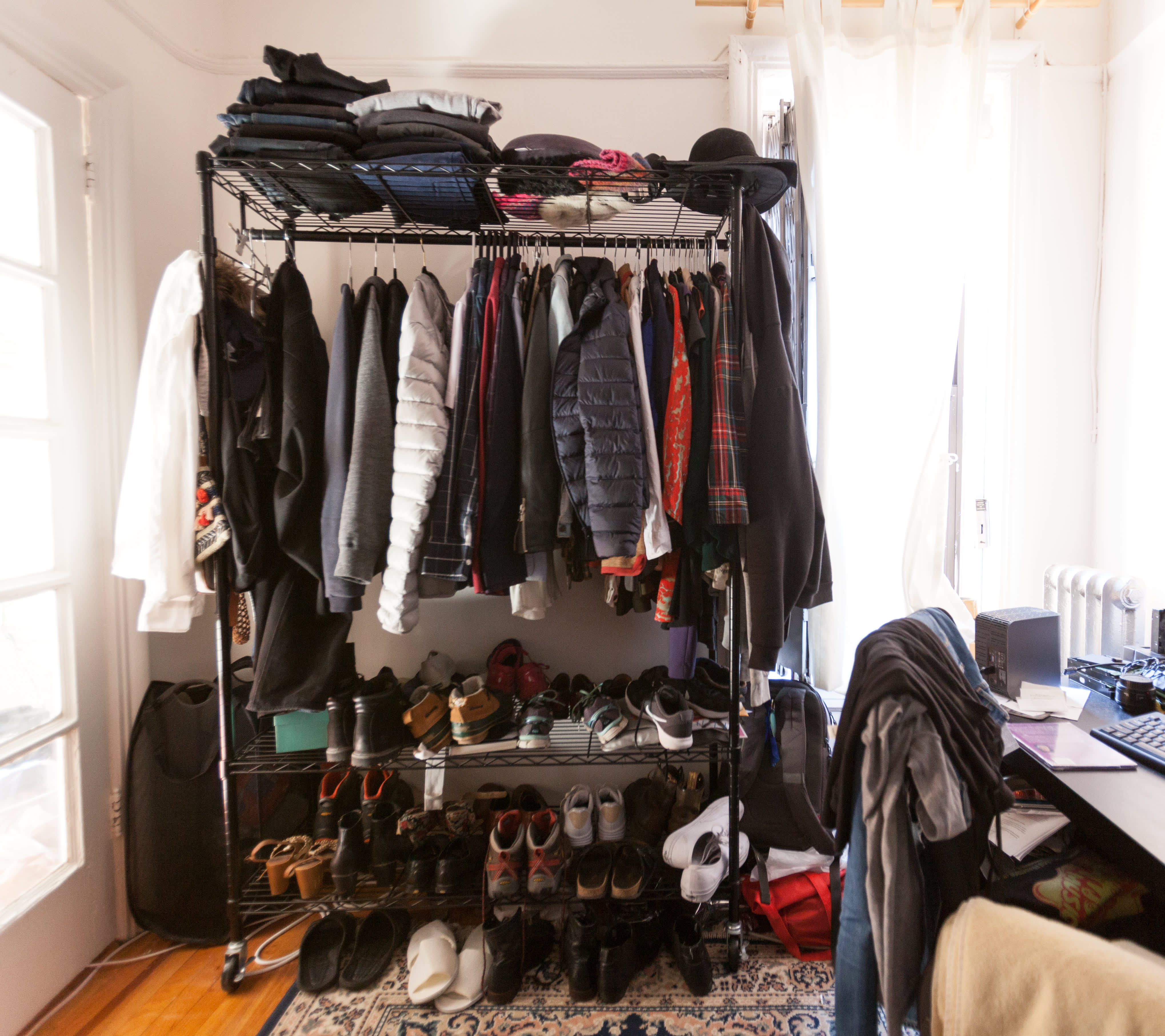 A Super Narrow Apartment Closet Gets a Makeover | Apartment Therapy