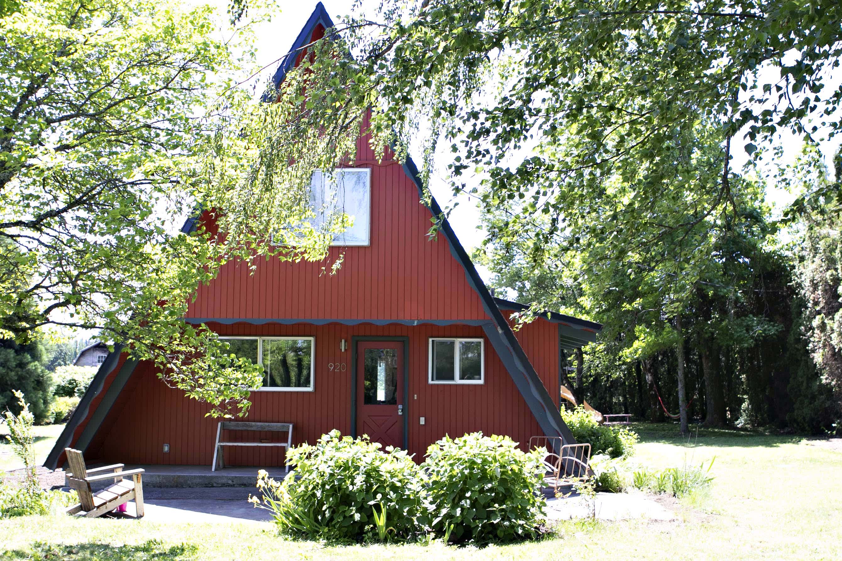 A-Frame Cabin Tour: A Red Rural Oregon House | Apartment Therapy