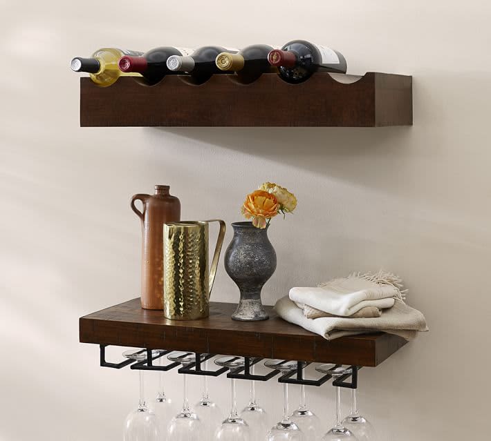 Vintage Blacksmith Wall Wine Rack Pottery Barn