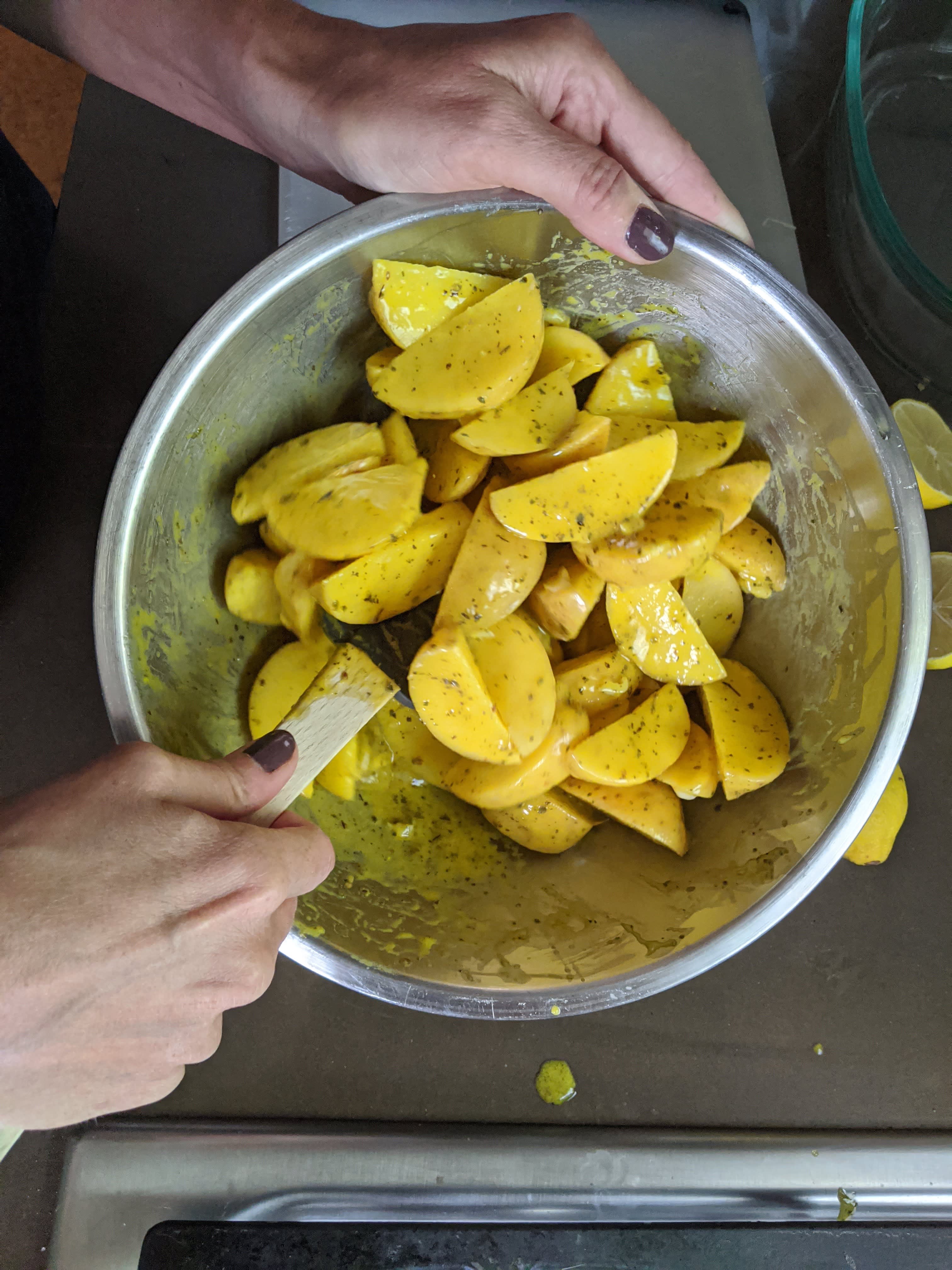 Smart Bite Potatoes Recipe Mini Hasselback Potatoes With Herby Yogurt