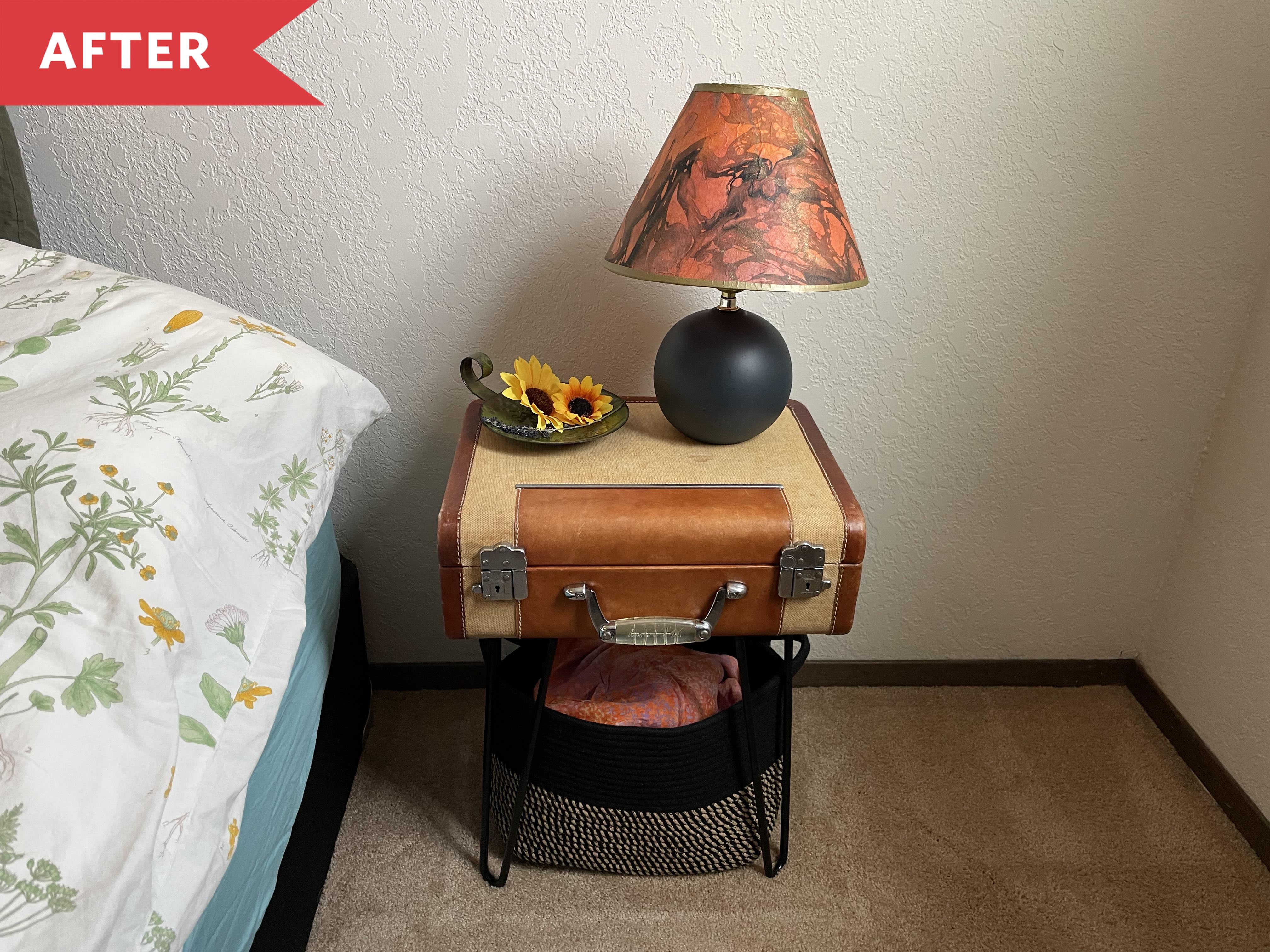 suitcase nightstand