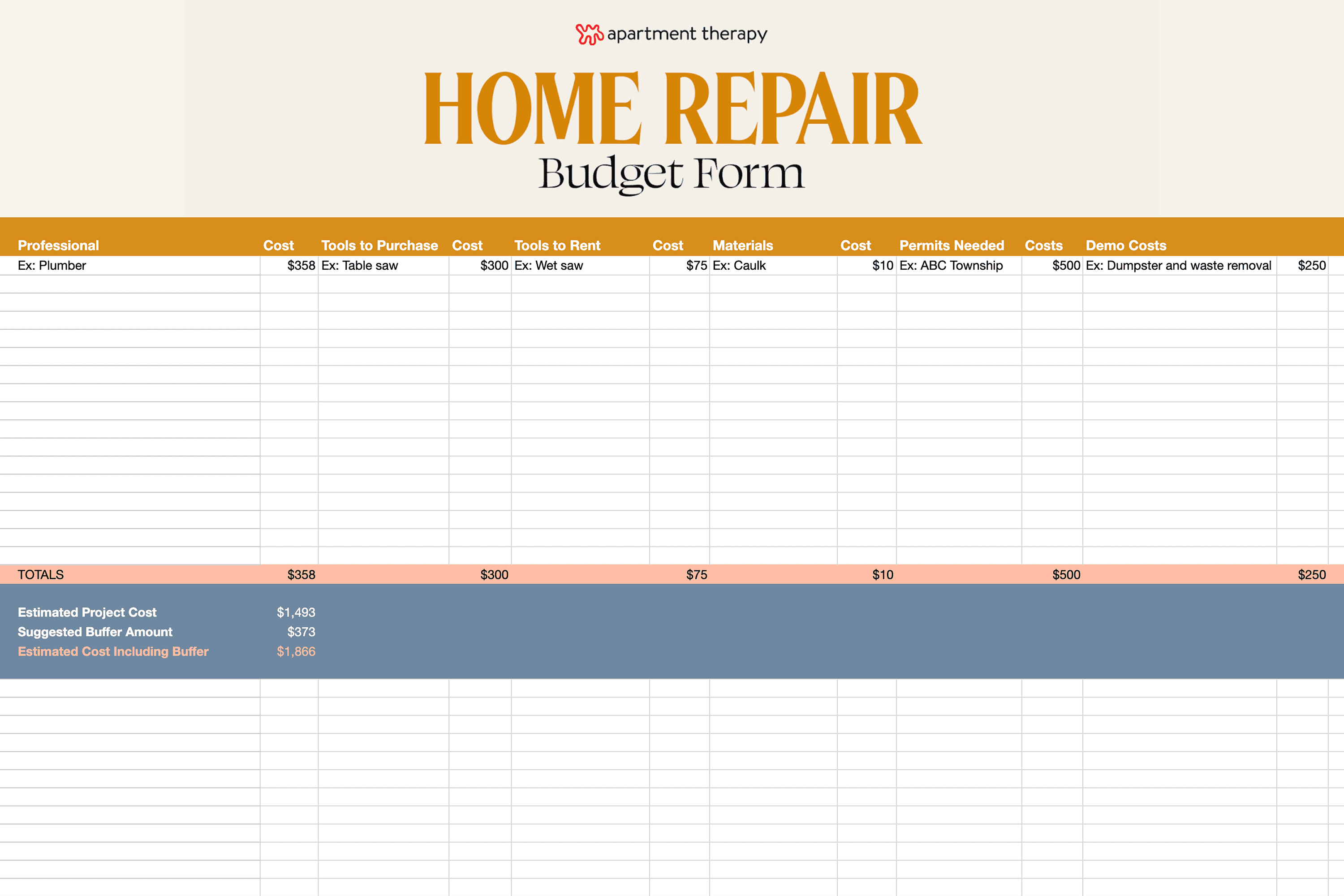 Excel Home Maintenance Budget Seasonal Home Maintenance Checklist