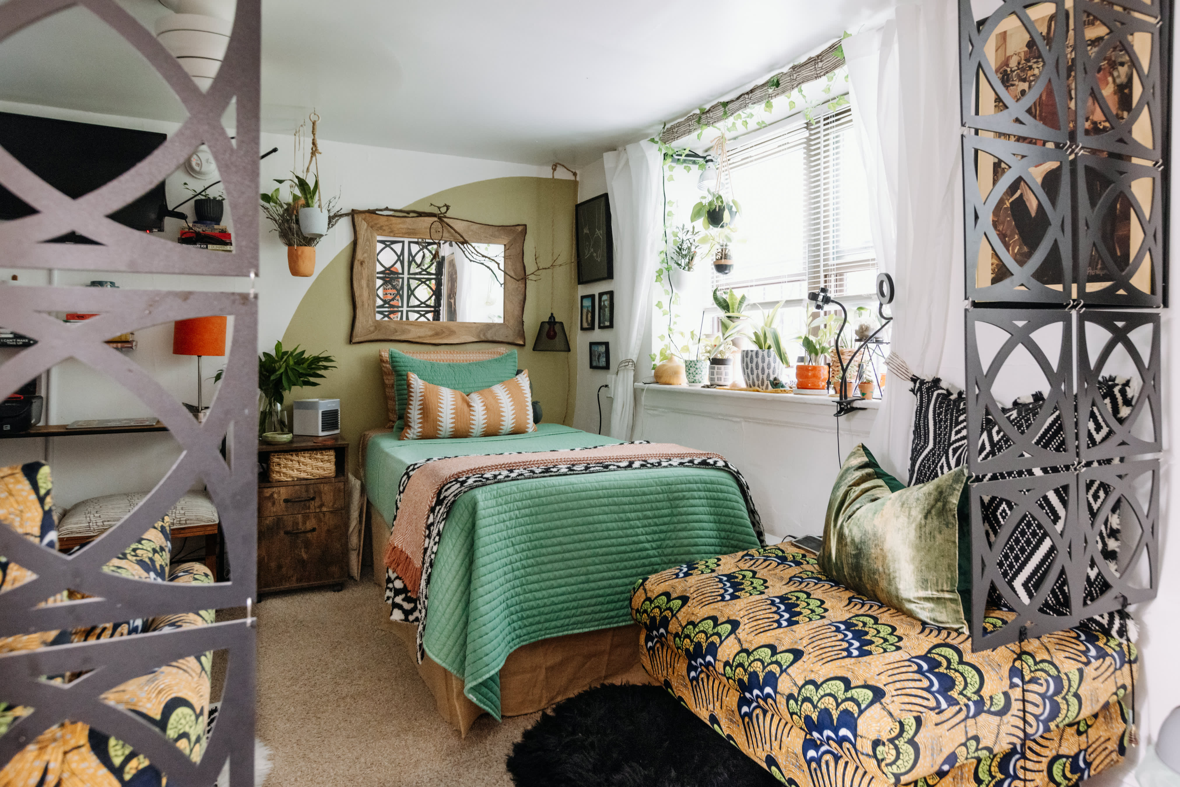 190-Square-Foot Afrohemian Studio Apartment Tour Photos | Apartment Therapy