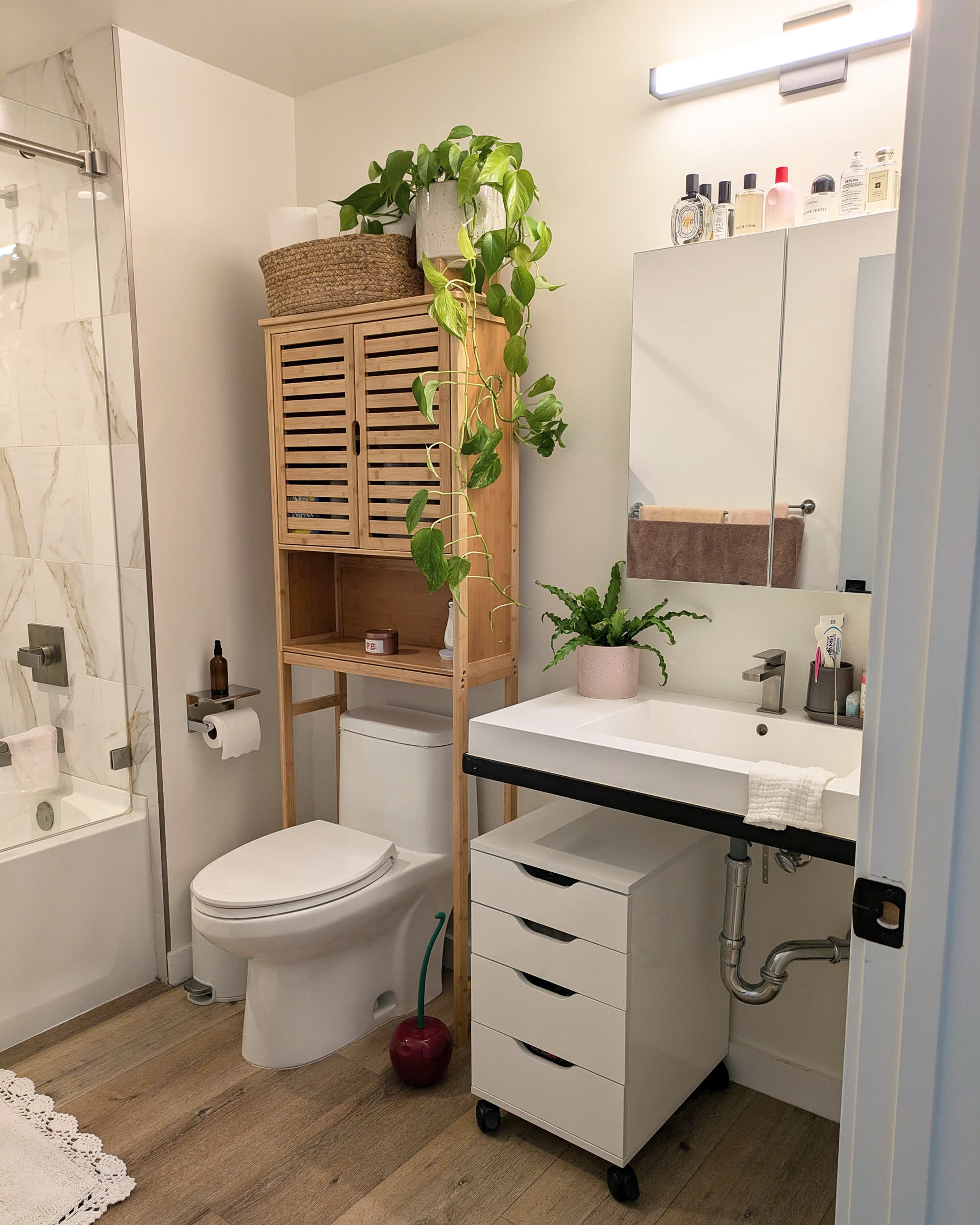 How My Friend Created Bathroom Storage out of Thin Air Apartment Therapy