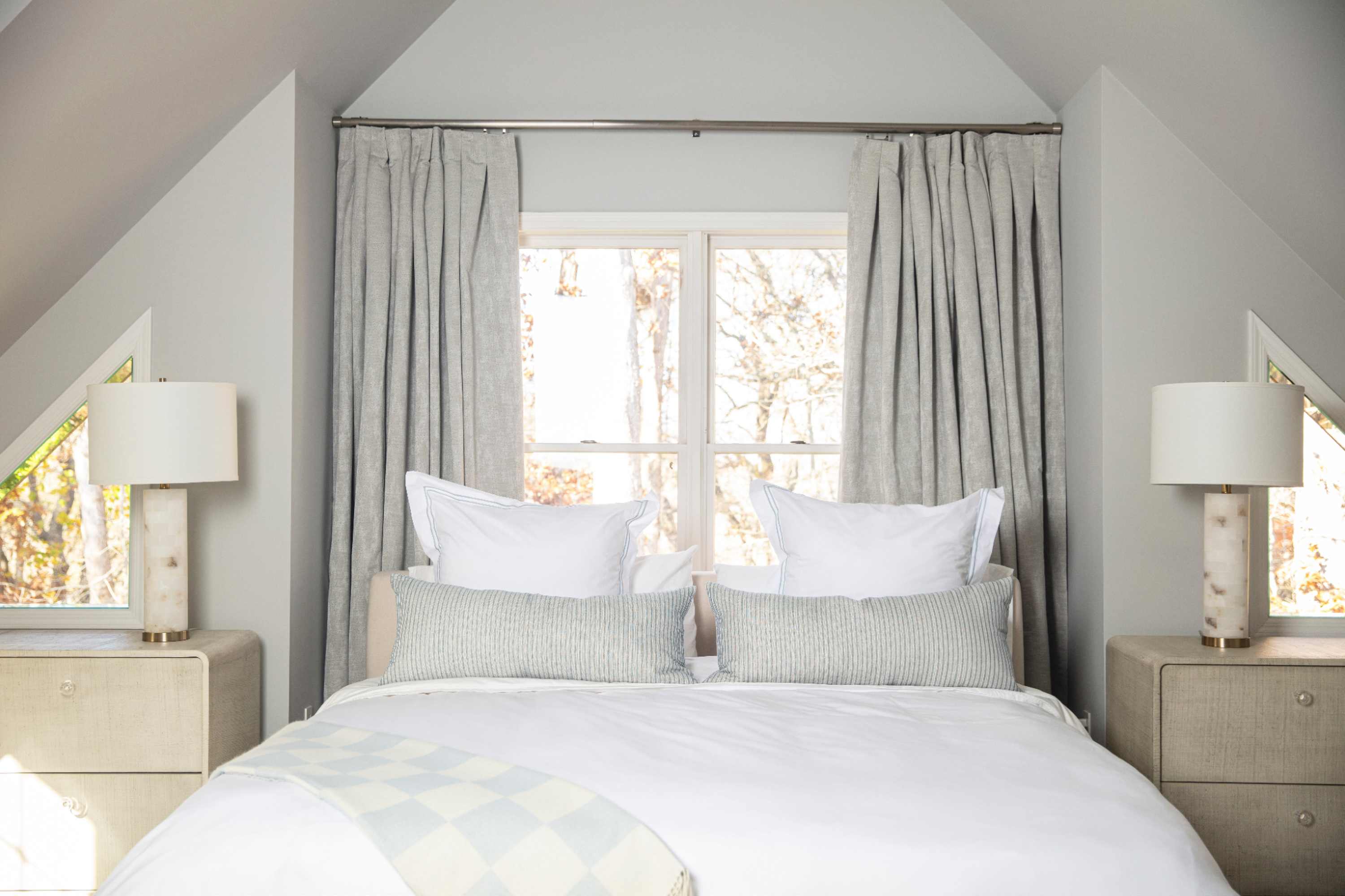 Behind bed curtains store