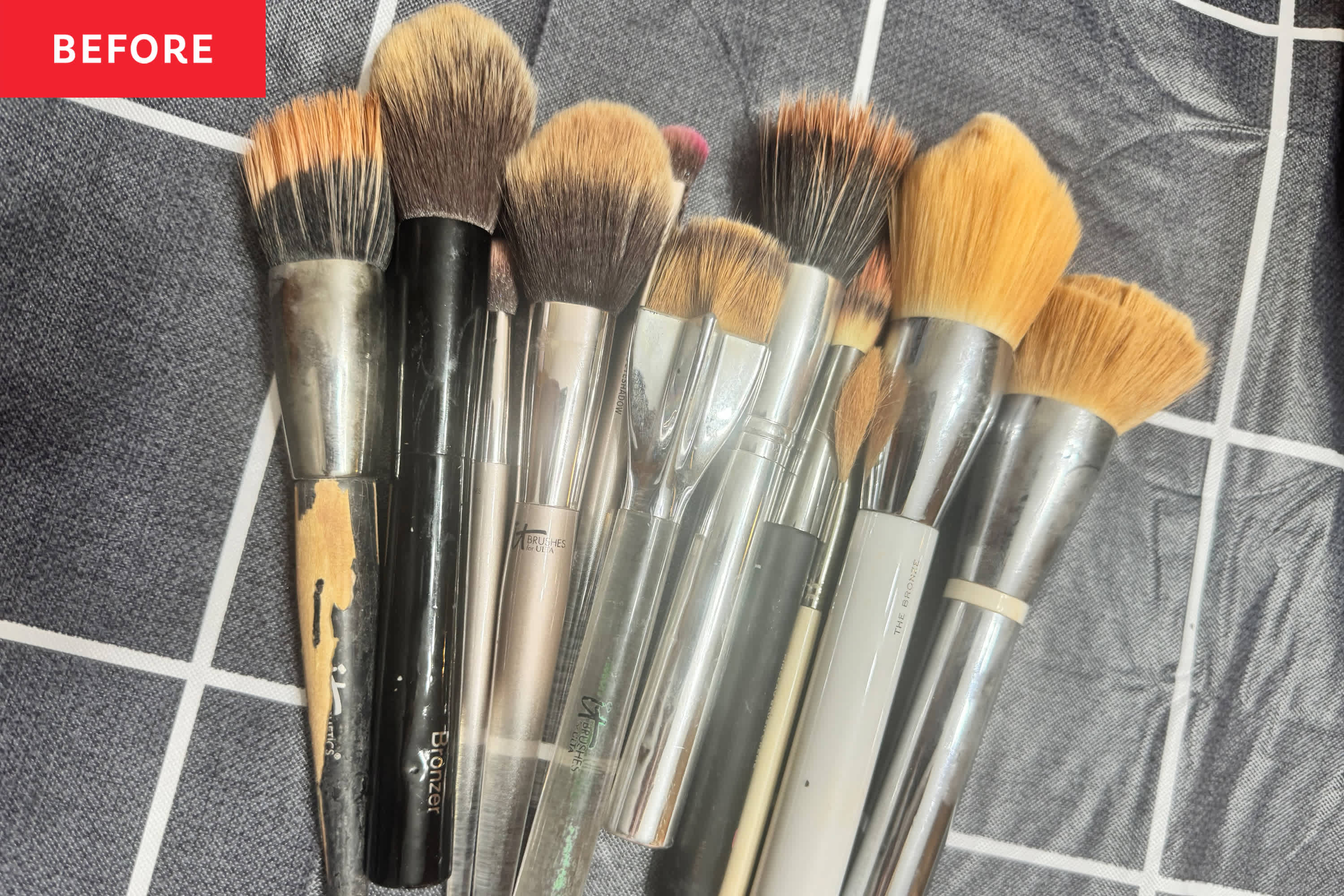 cleaning makeup brushes