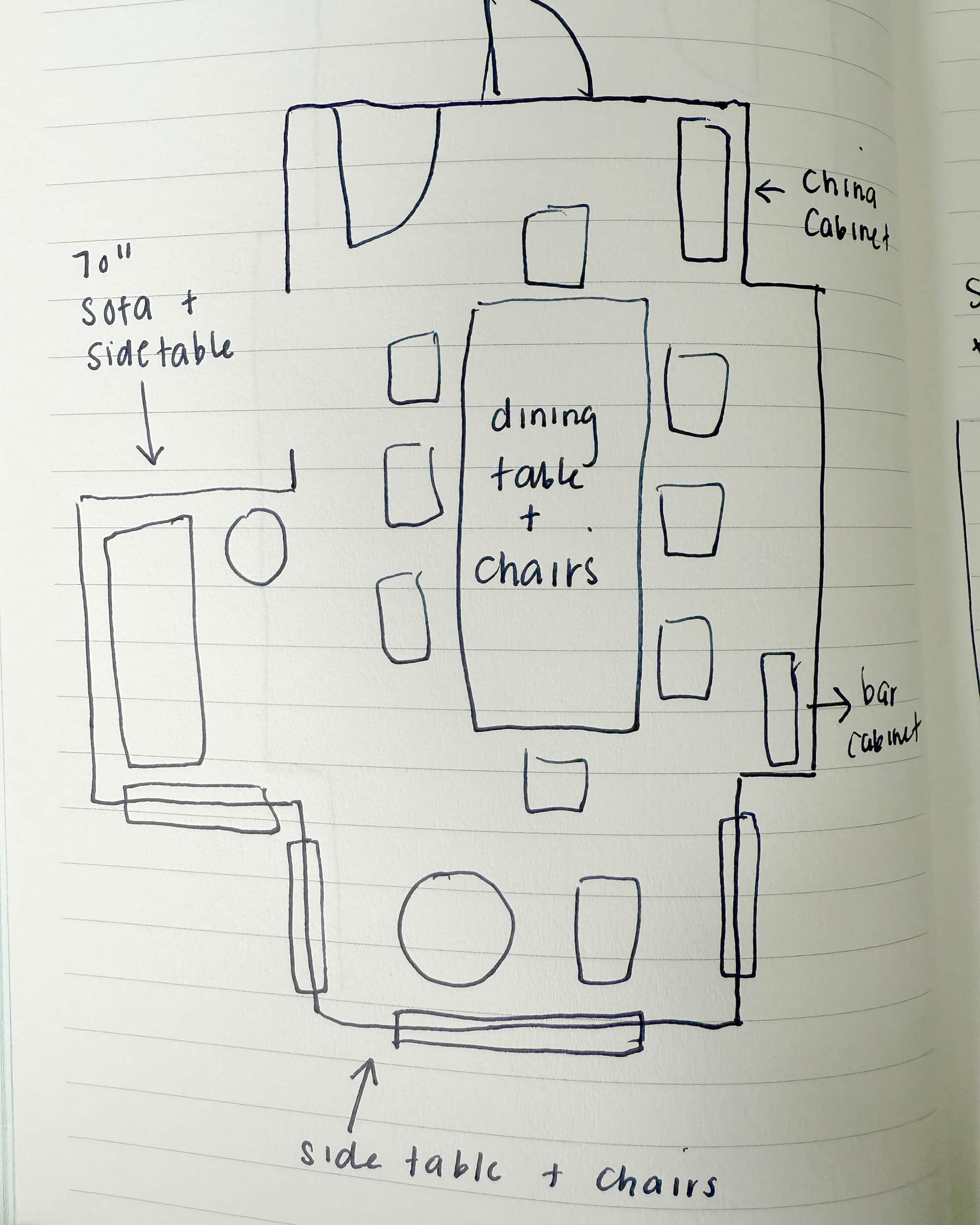 dining room seating plan