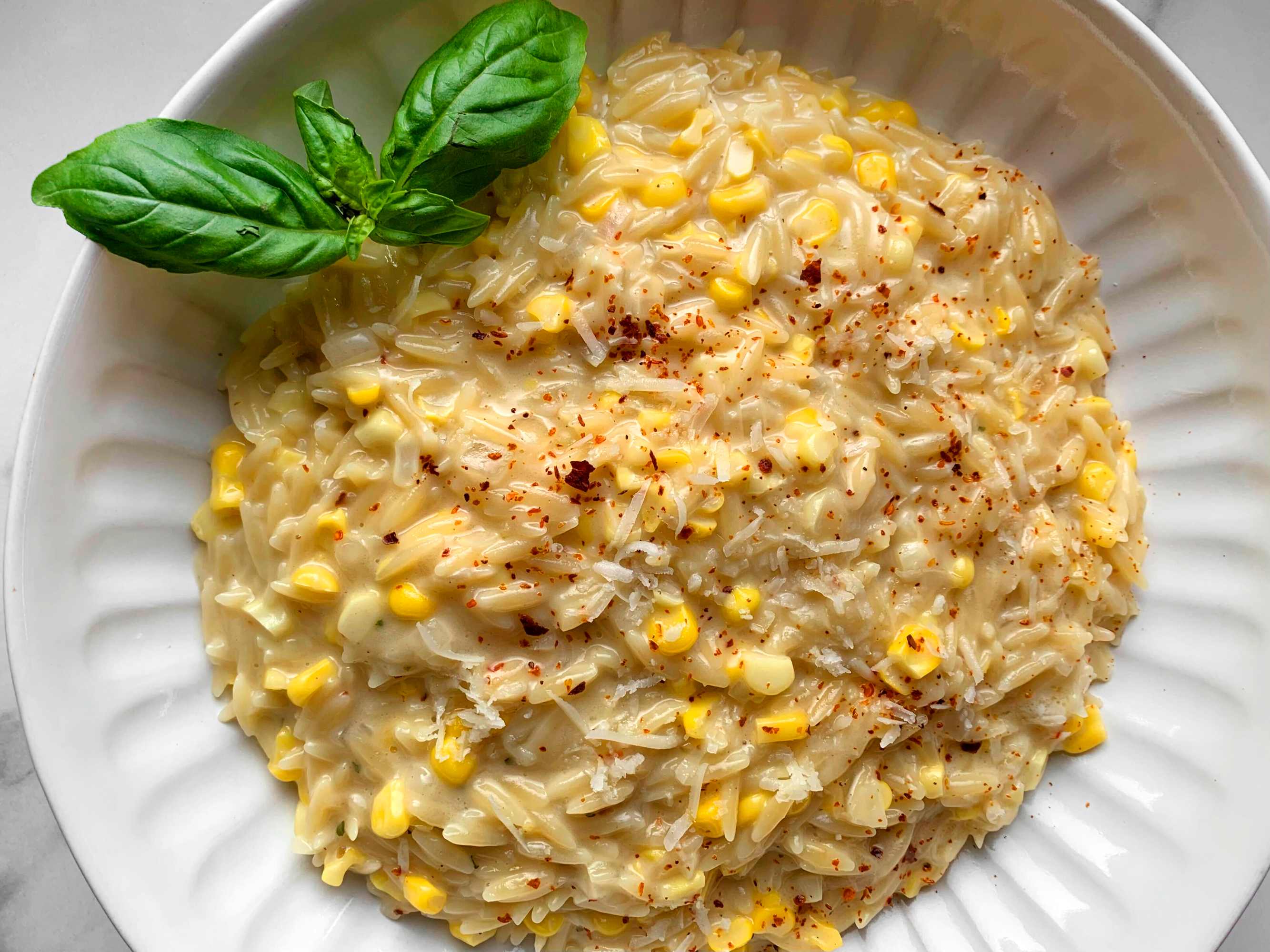 creamy corn chowder orzo